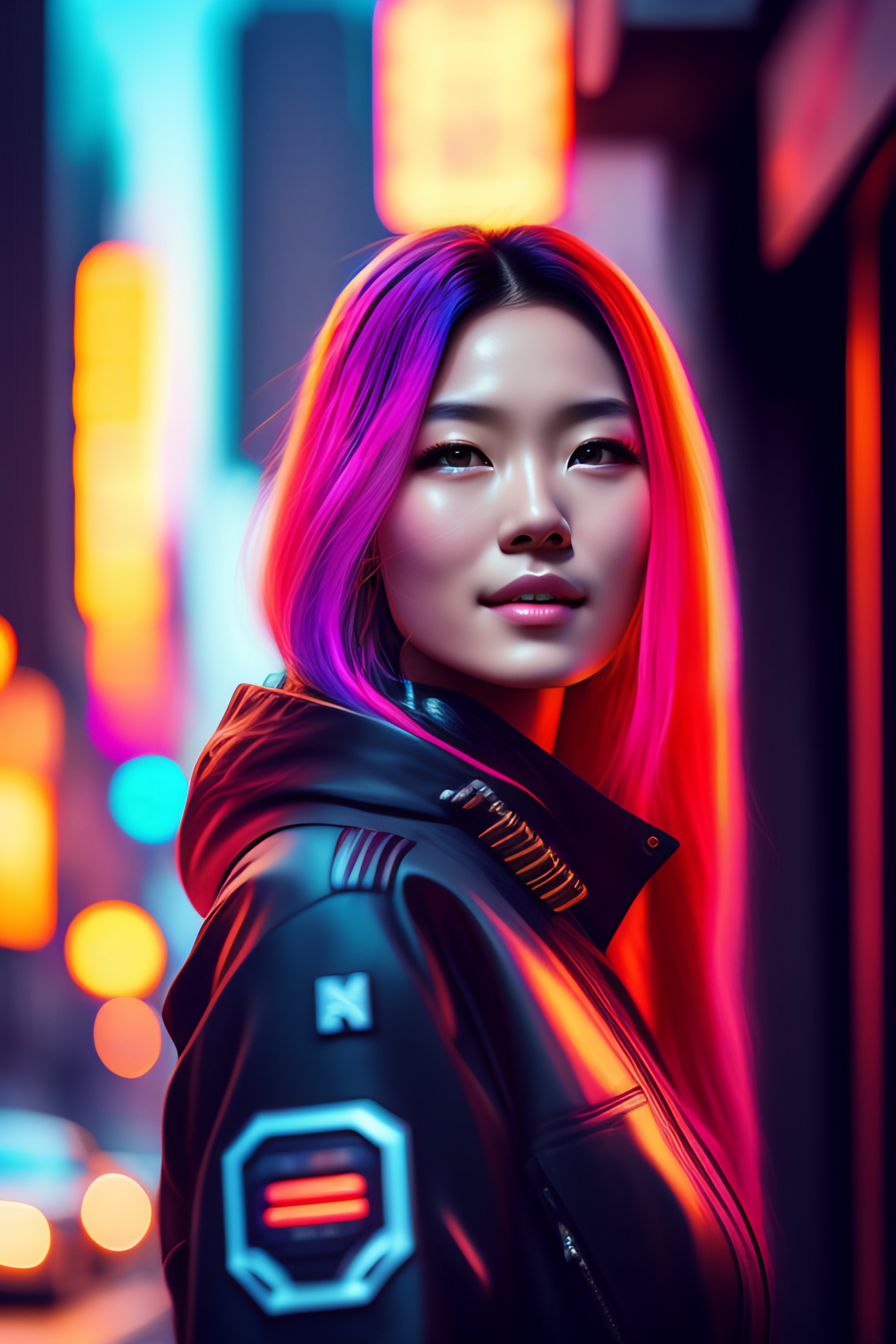 Lexica - Near future, cyberpunk beautiful cute cyborg girl, 2060 ...