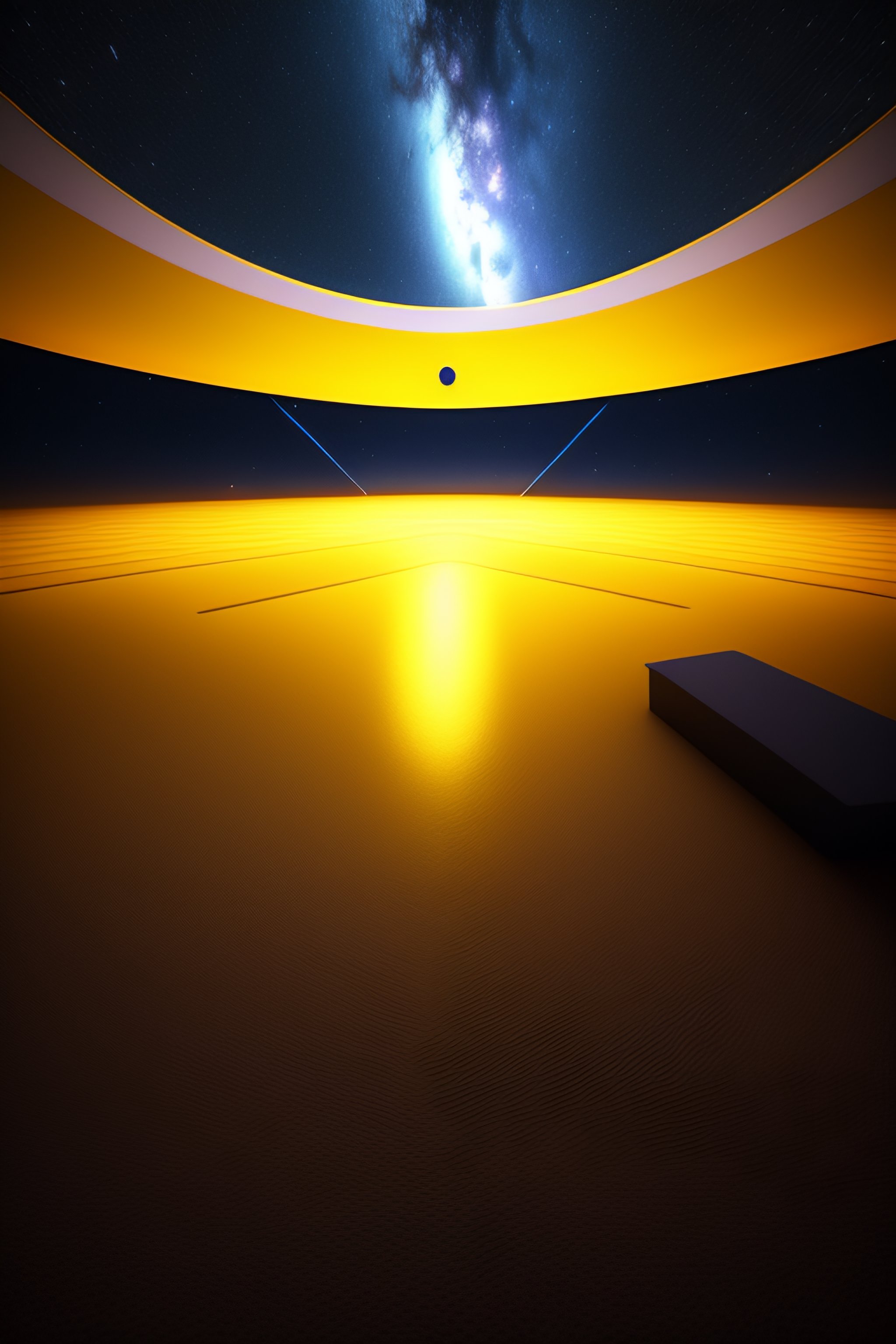 Lexica - One-point perspective, starry sky, universe, columns,desks ...