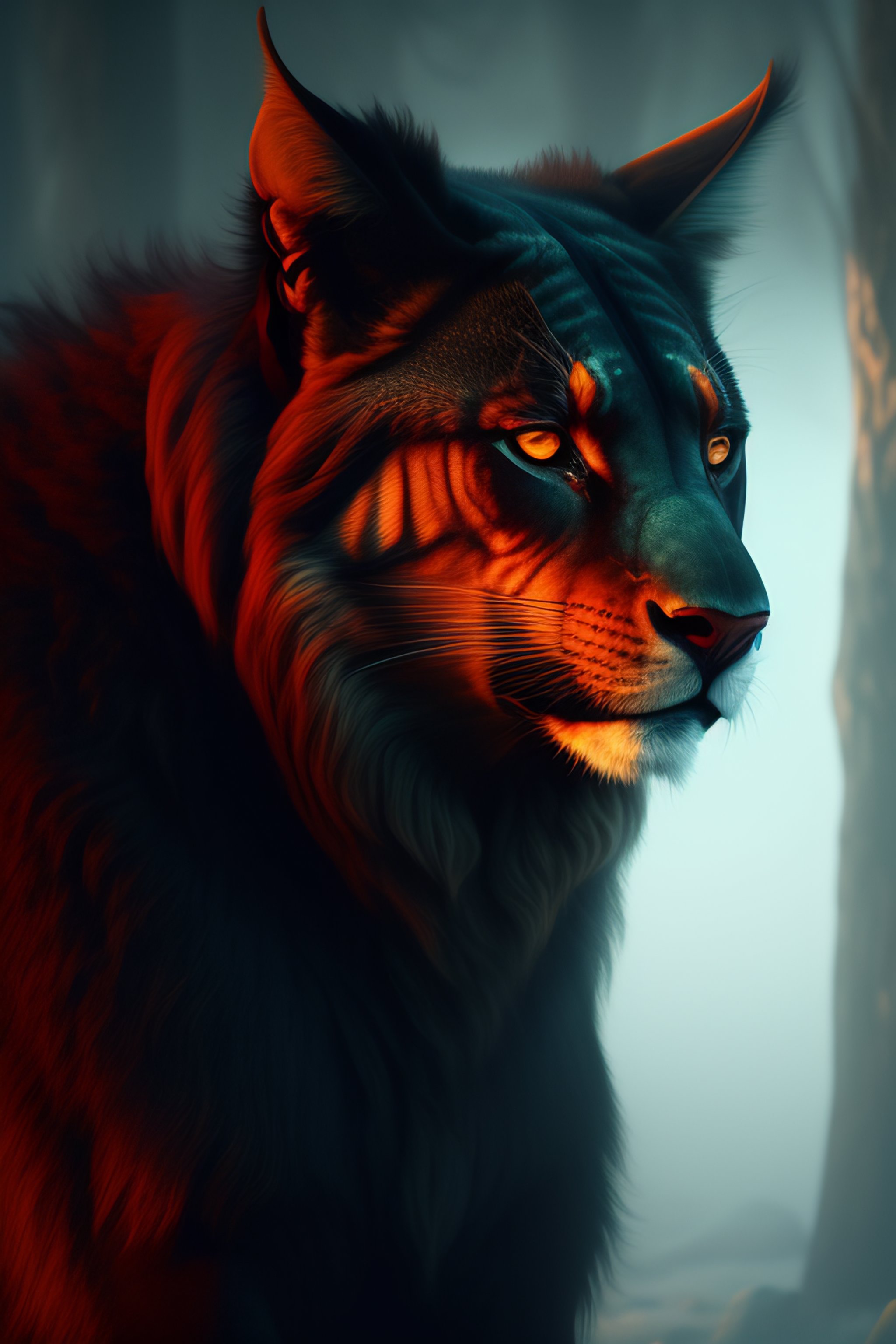 Lexica - A horrible ugly beast in the shadows looking for someone, fear