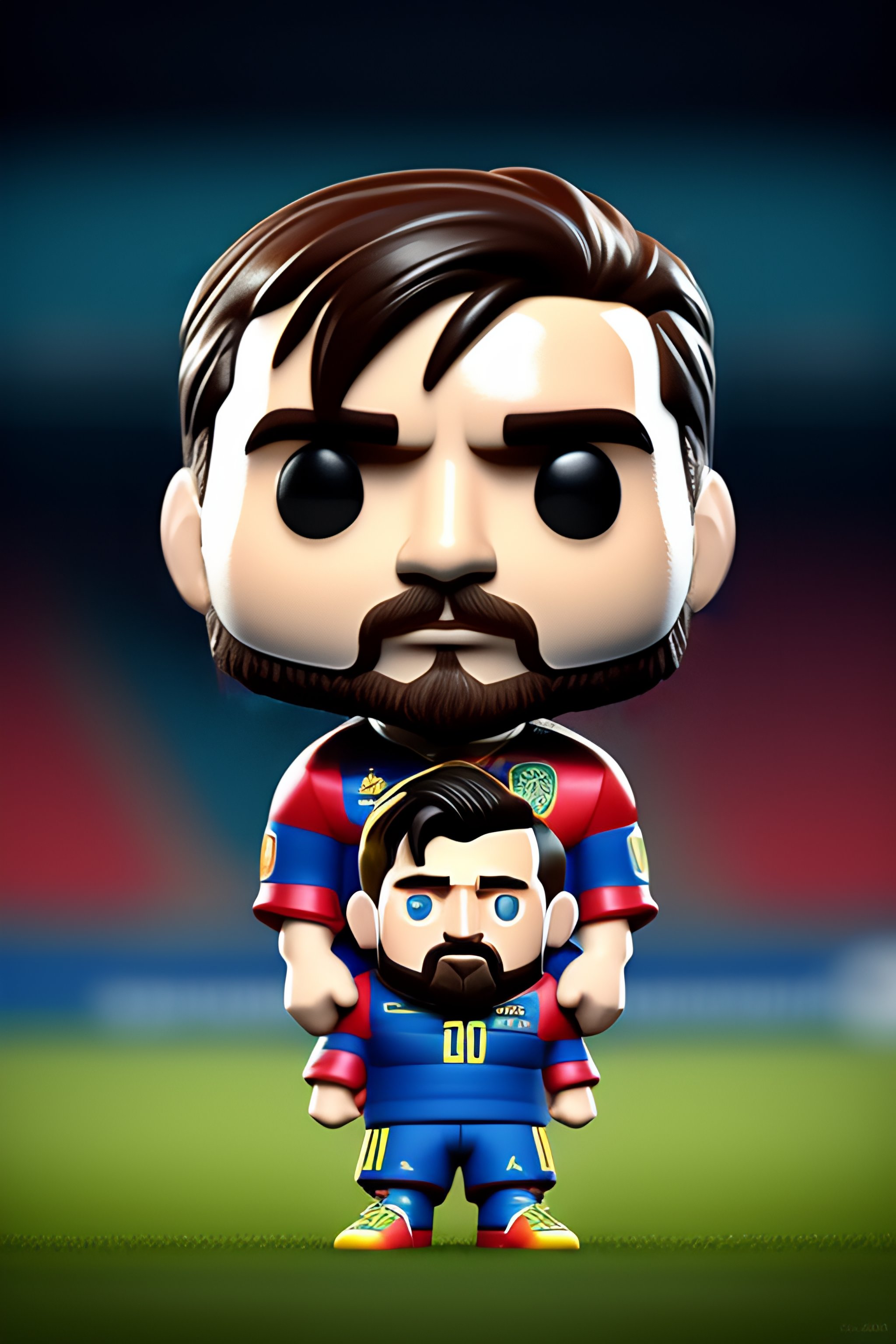 Lexica - Messi as funko pop holding the world cup