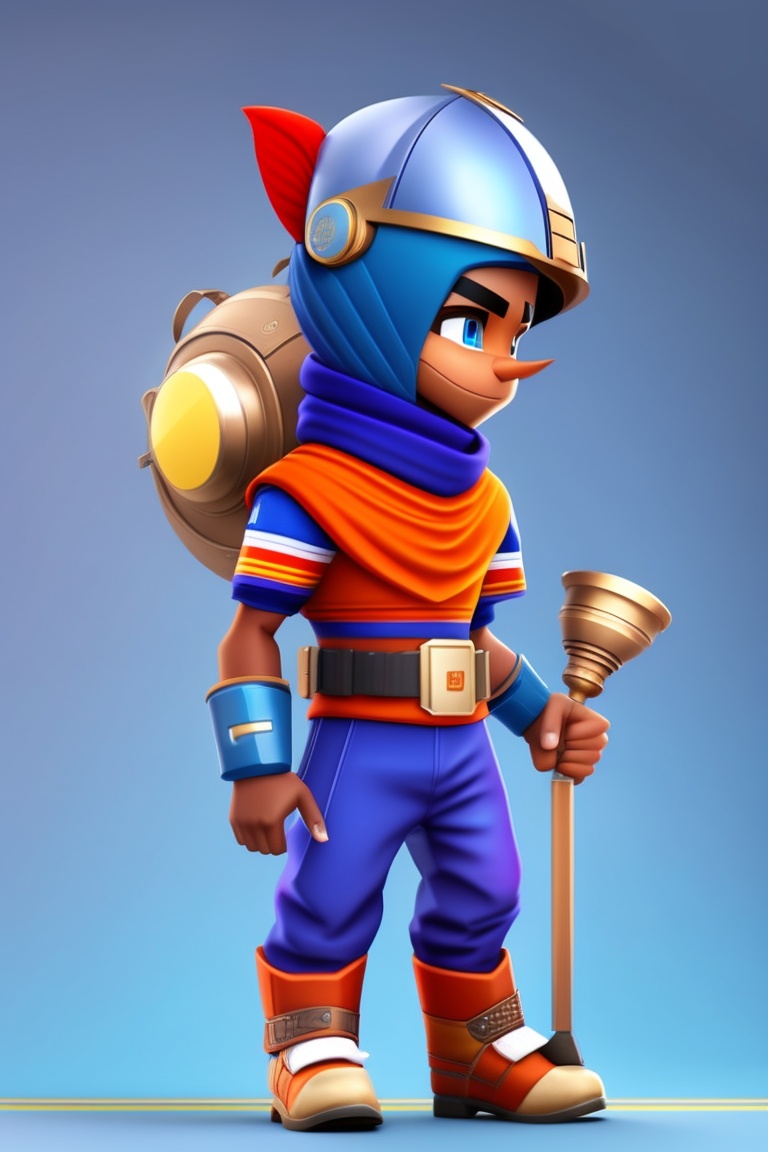 Lexica - Futuristic stylized characters,boy, like crash Bandicoot, with ...