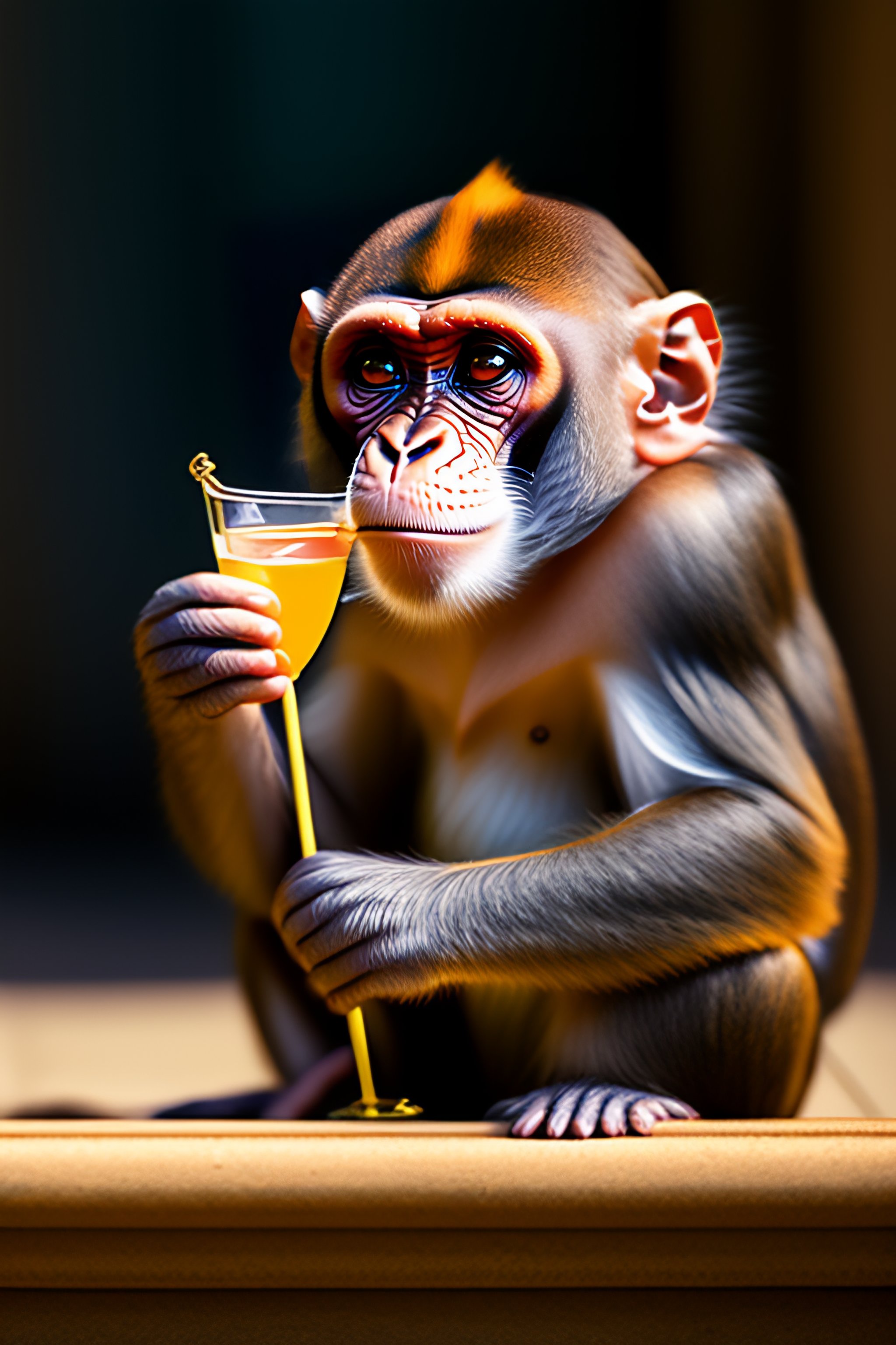Funny Monkeys Drinking