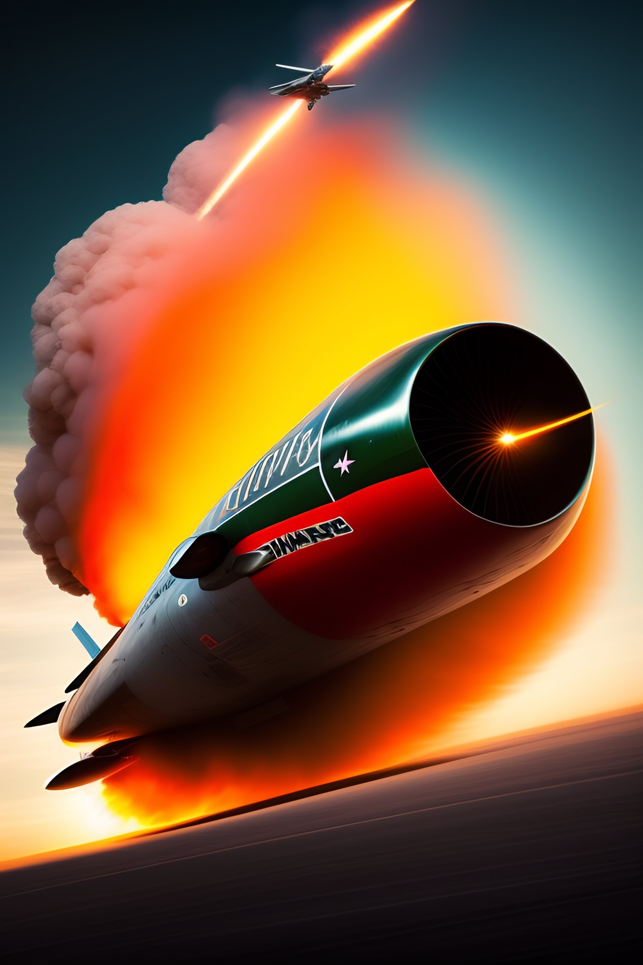 Lexica - SAM missile firing at a jet