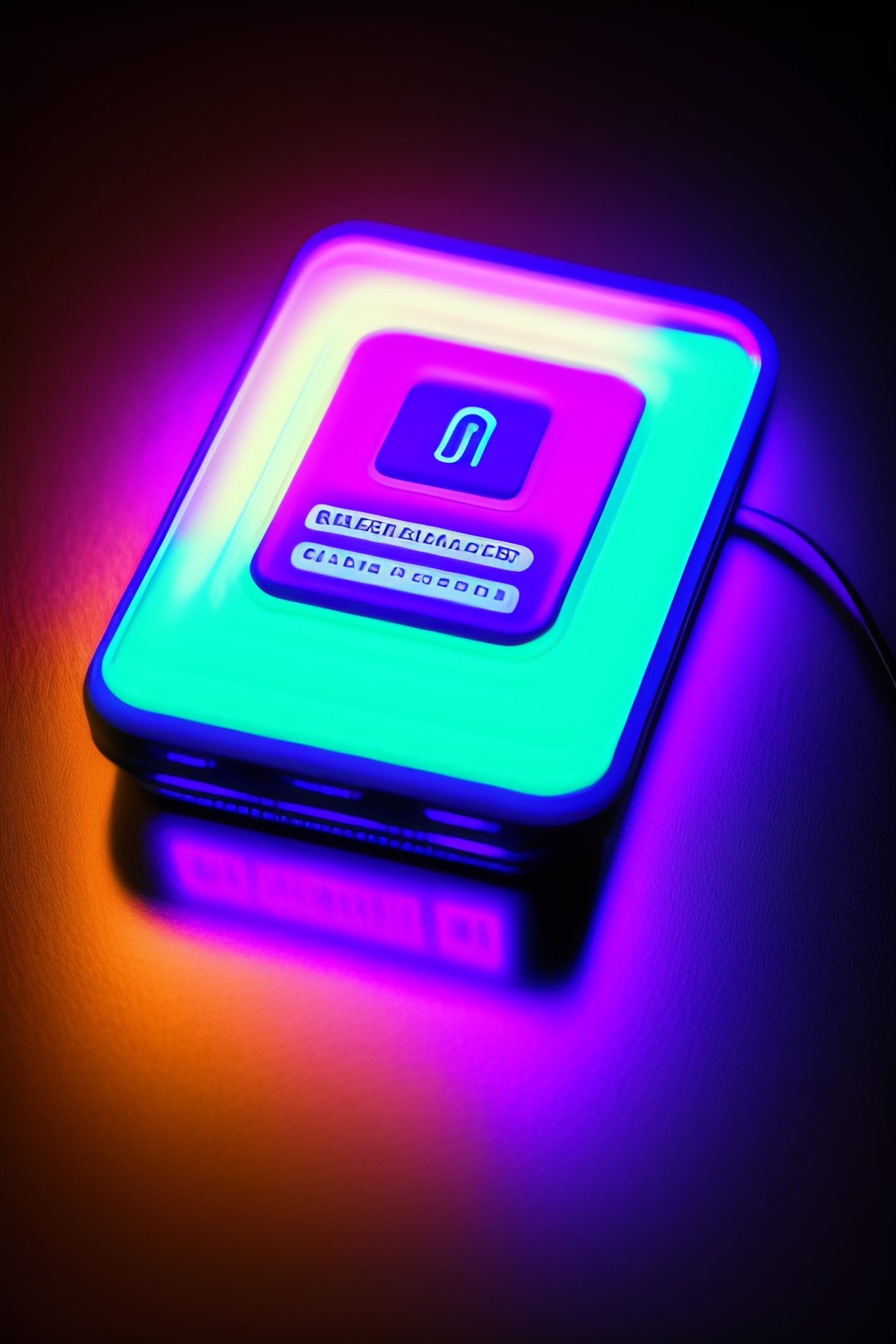 Lexica - One access card that says "Hacker Pass' made of neon purple ...