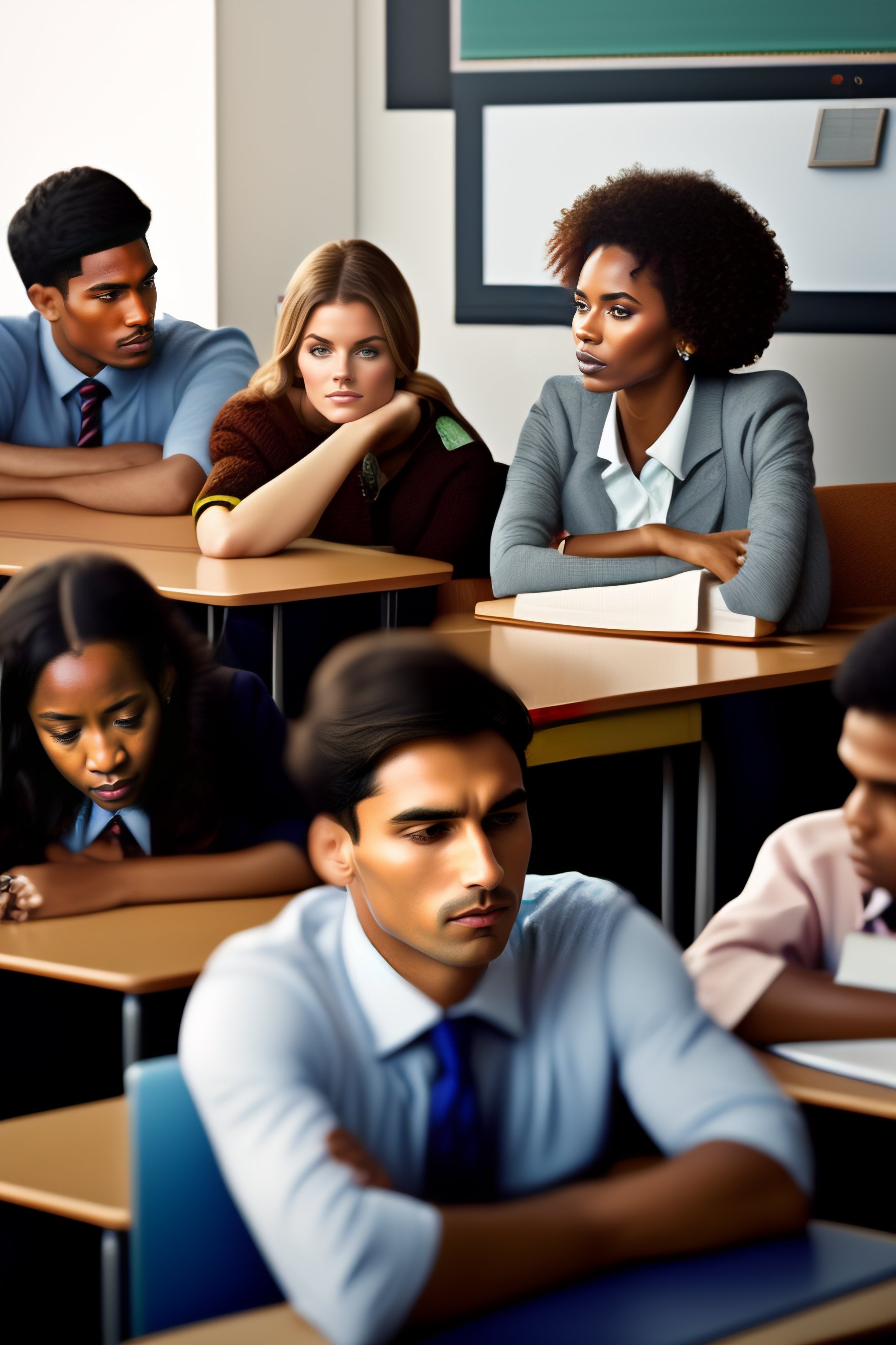 Lexica - Teacher trying to explain something and the students are bored ...