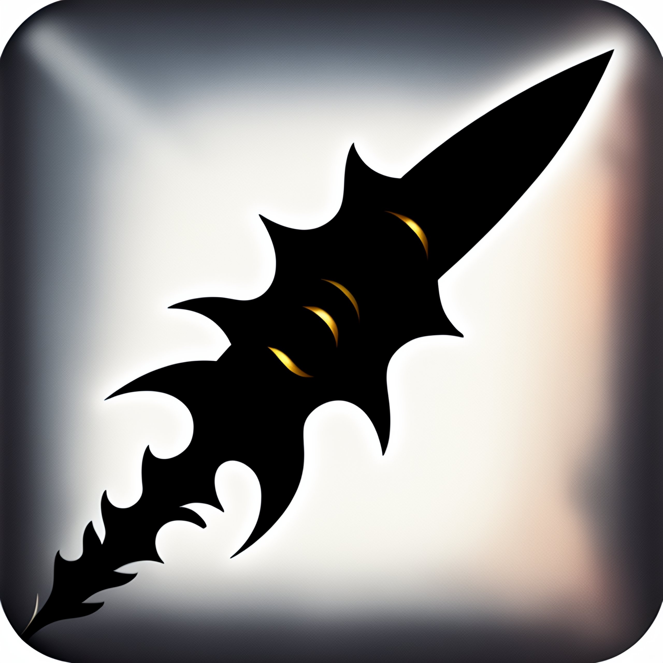 Lexica - Dark magic spear attack icon for a 2d video game, moba ability