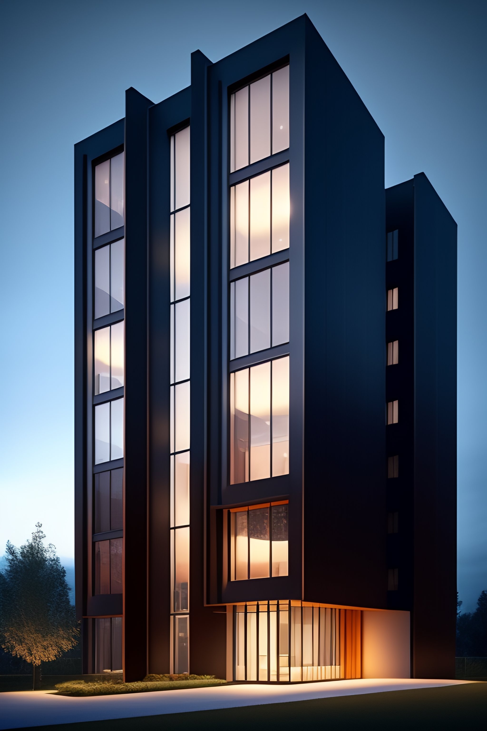 Lexica - Contemporary architectural rendering of a multi - family ...