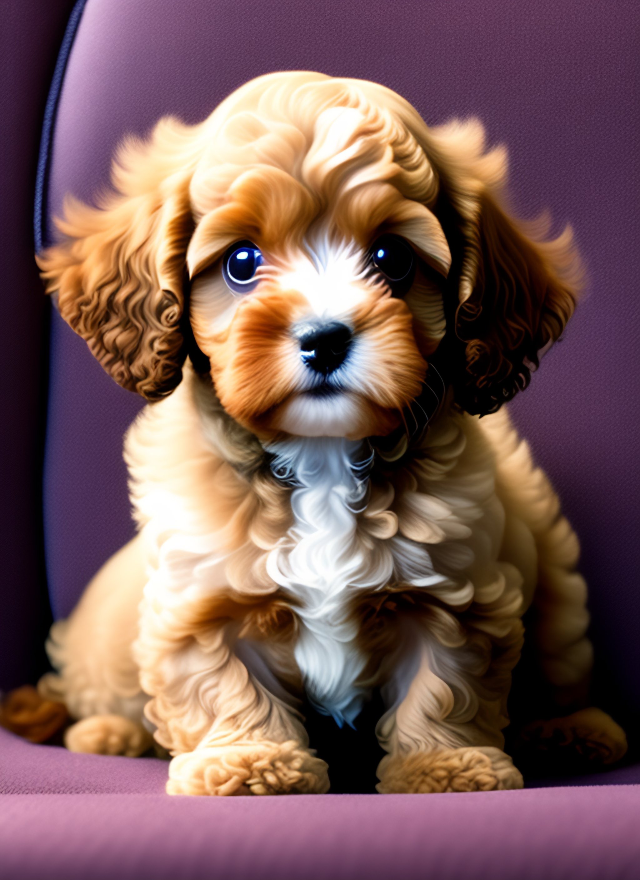 Lexica - Beige cavoodle with a ball