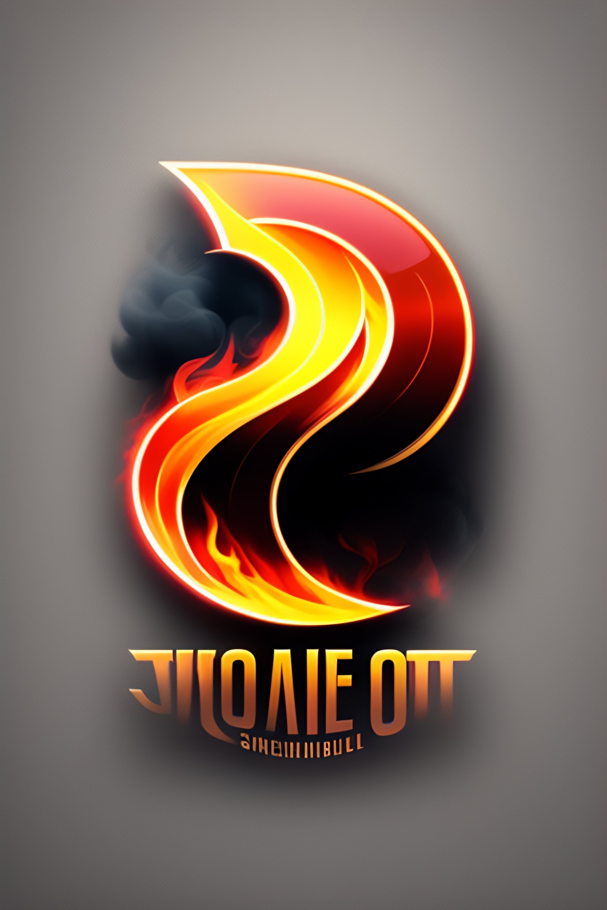 Lexica - Logo + bat + smoke surrounding + solid background + flames