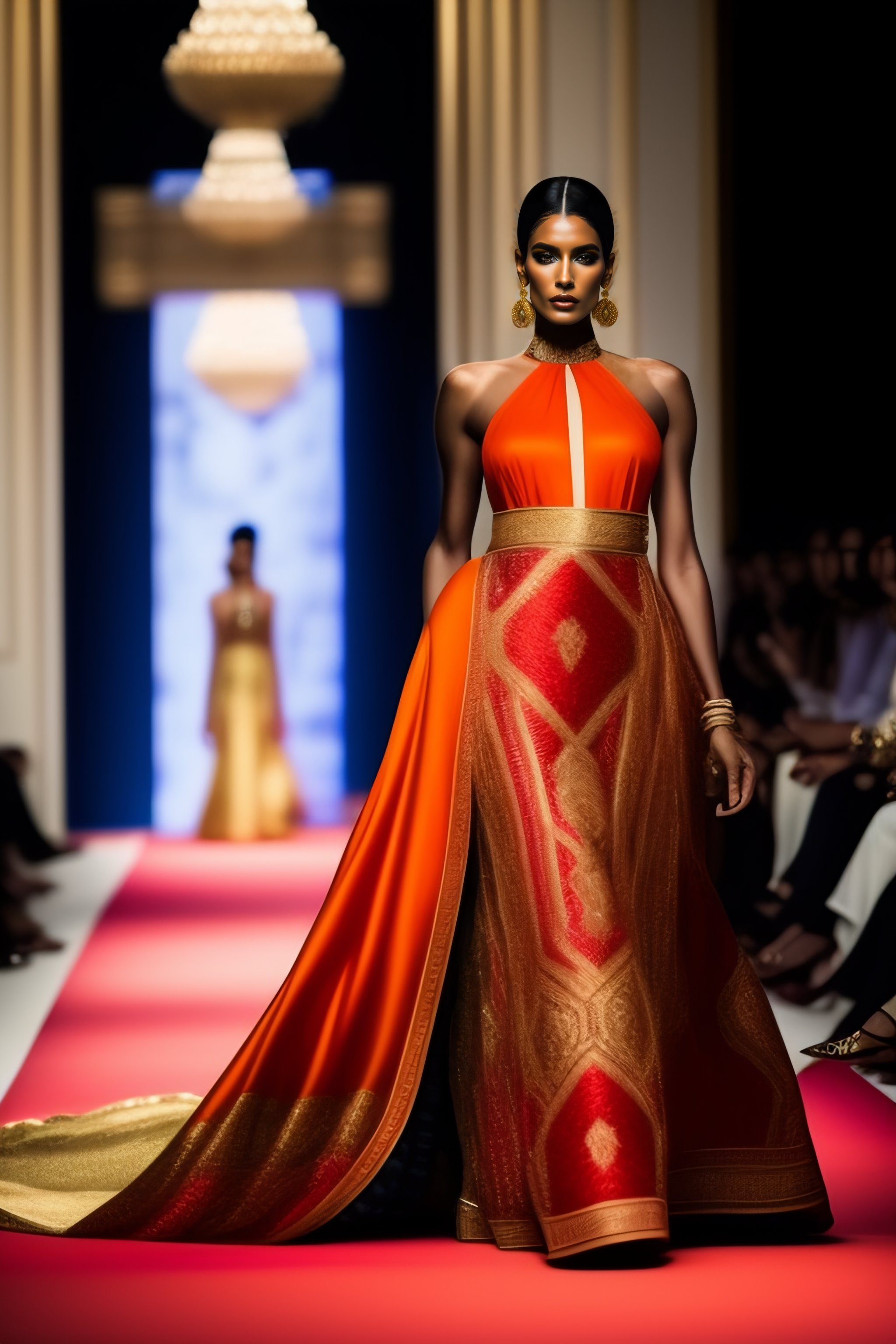 Lexica - El Mensi brand fashion show with EL MENSI writen in the font ...