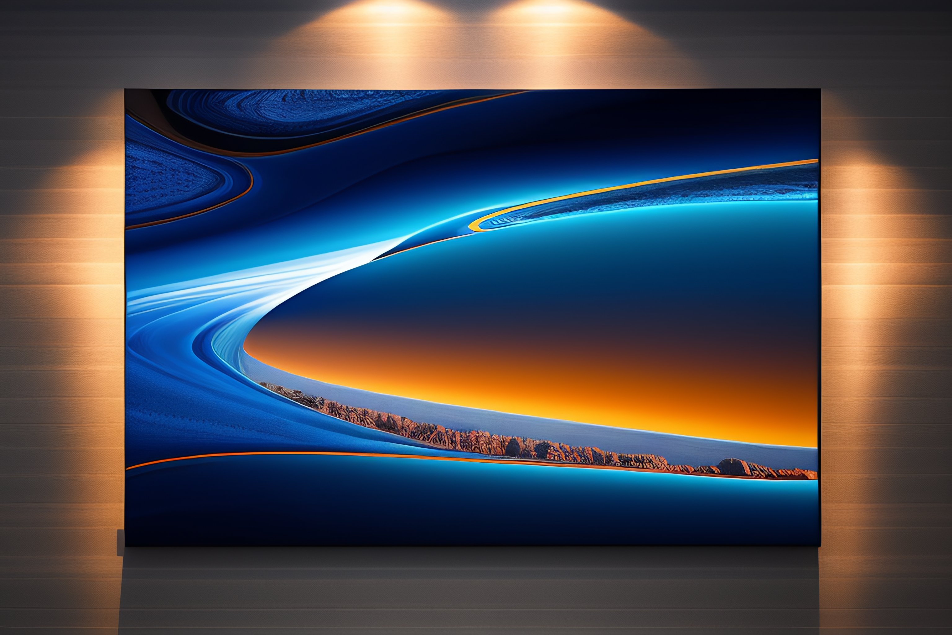 Lexica - 7d black Rugged Blue and Dessert Cream abstract optical ...