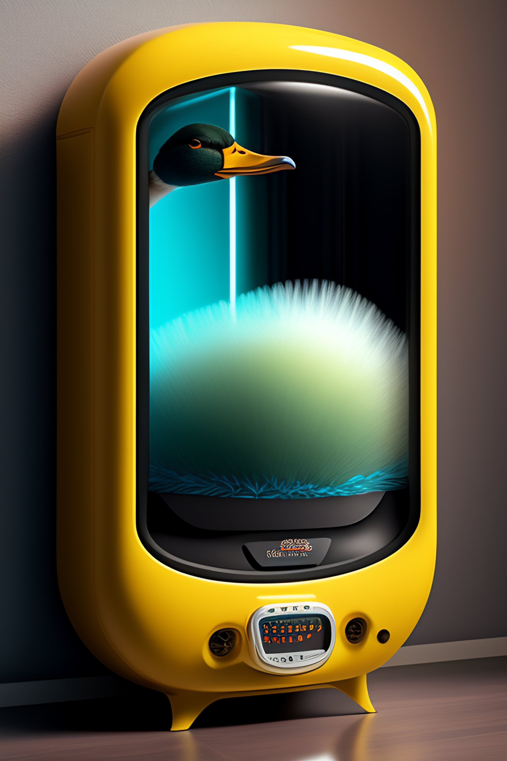 Lexica - Television shaped like a duck made out of feathers tv duck ...