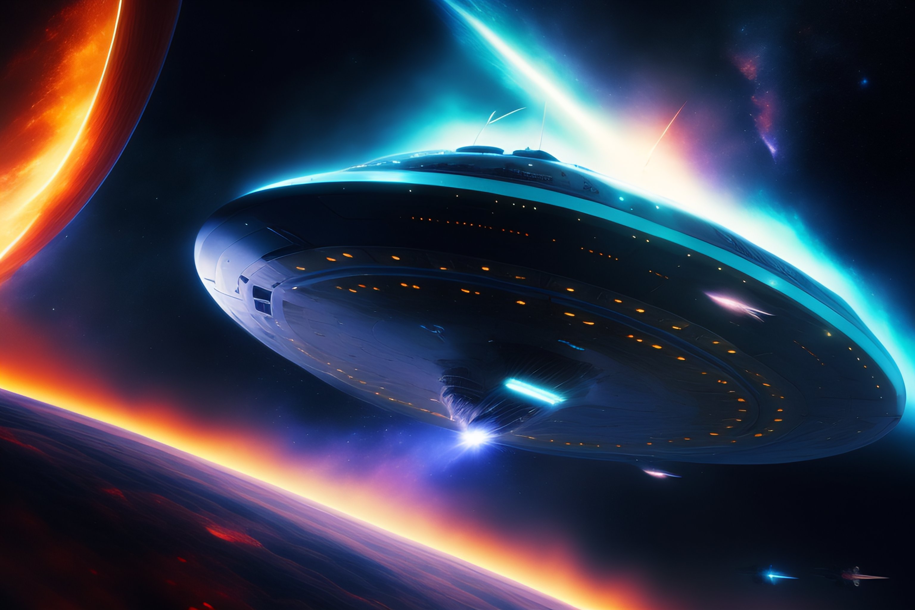 Lexica - Space battle scene, (((Star Trek 2))), ((starship enterprise ...