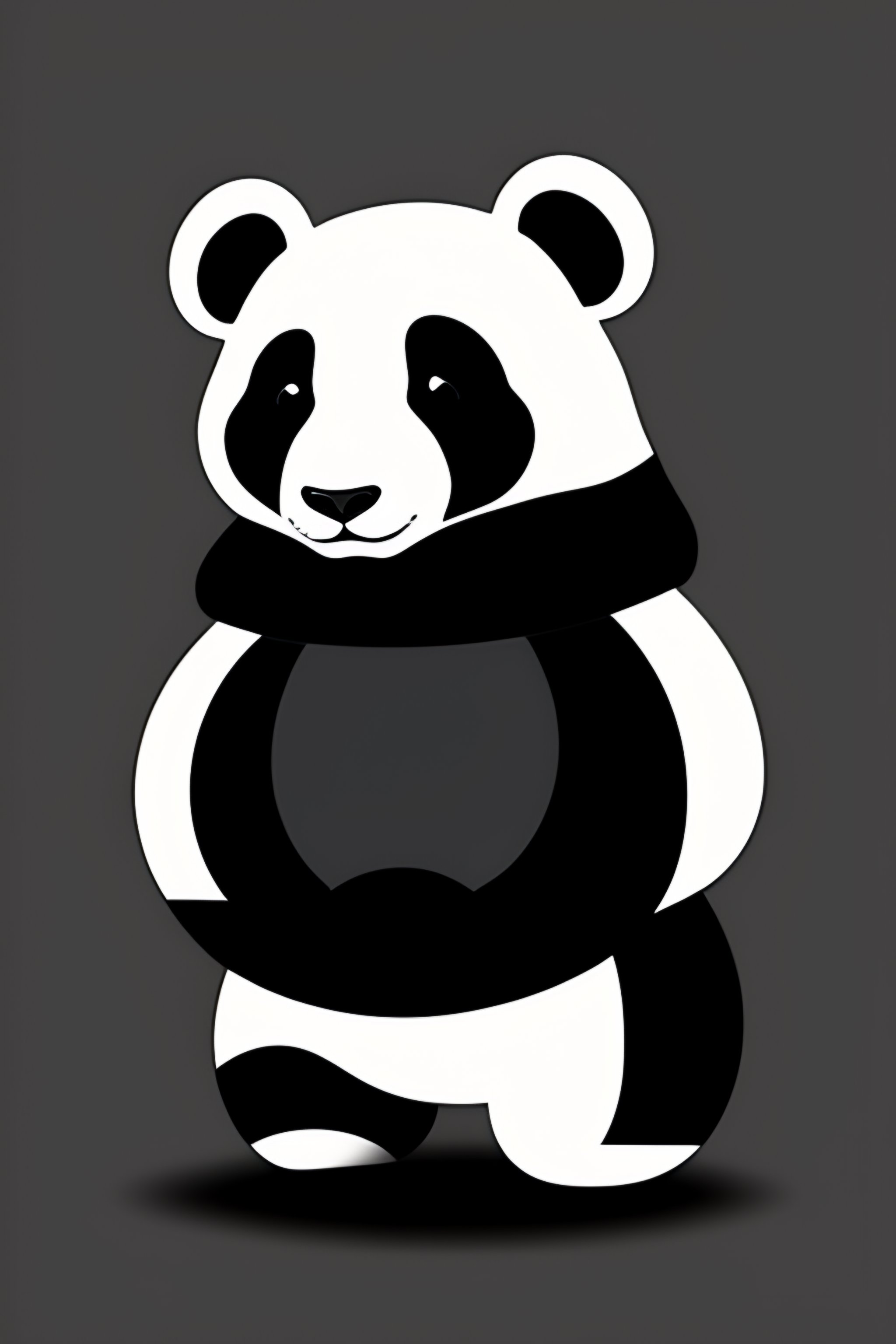 Lexica - Panda armored, cartoon style, minimalist