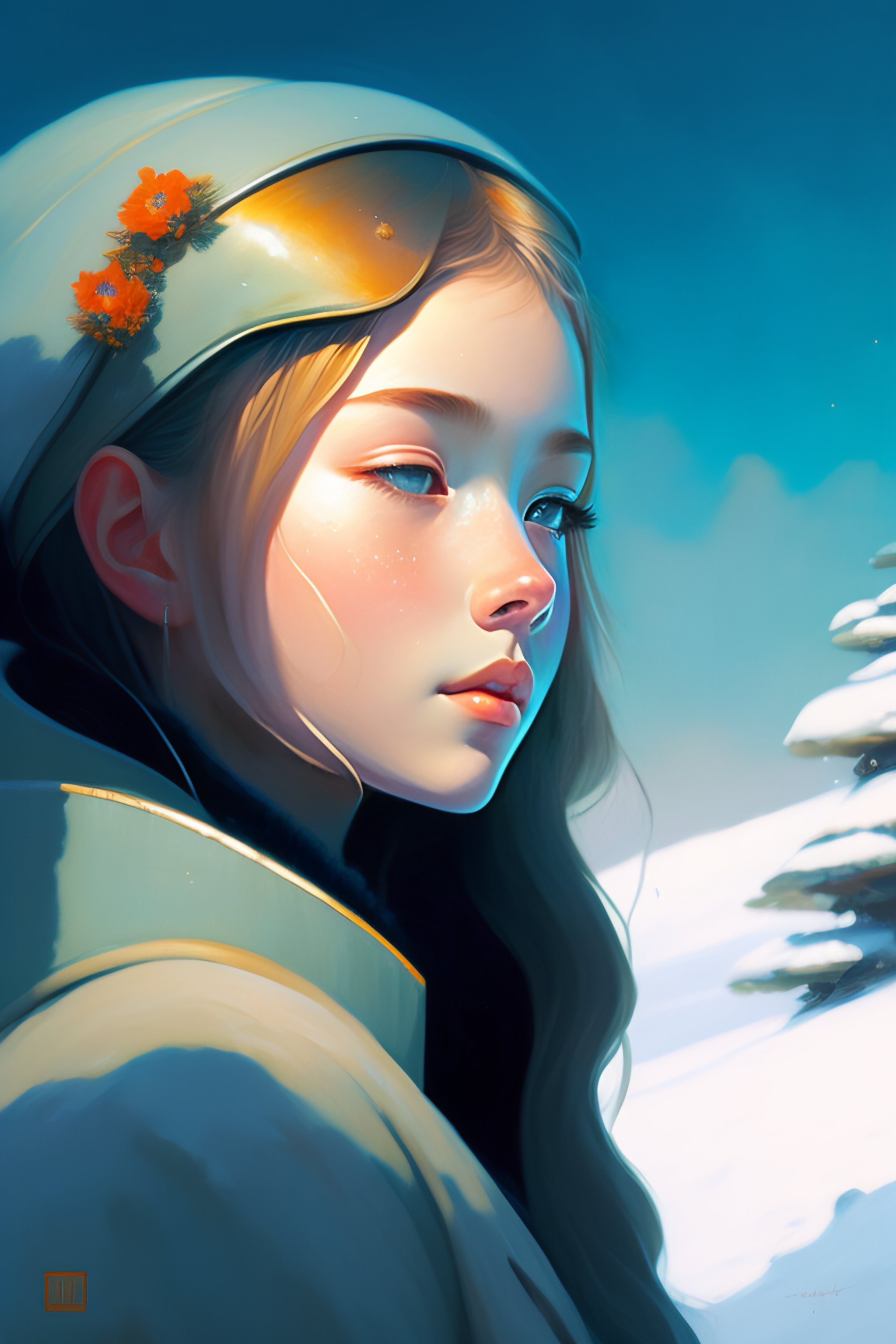 Lexica - Frozen girl. brutalist fantasy, rule of thirds golden ratio ...