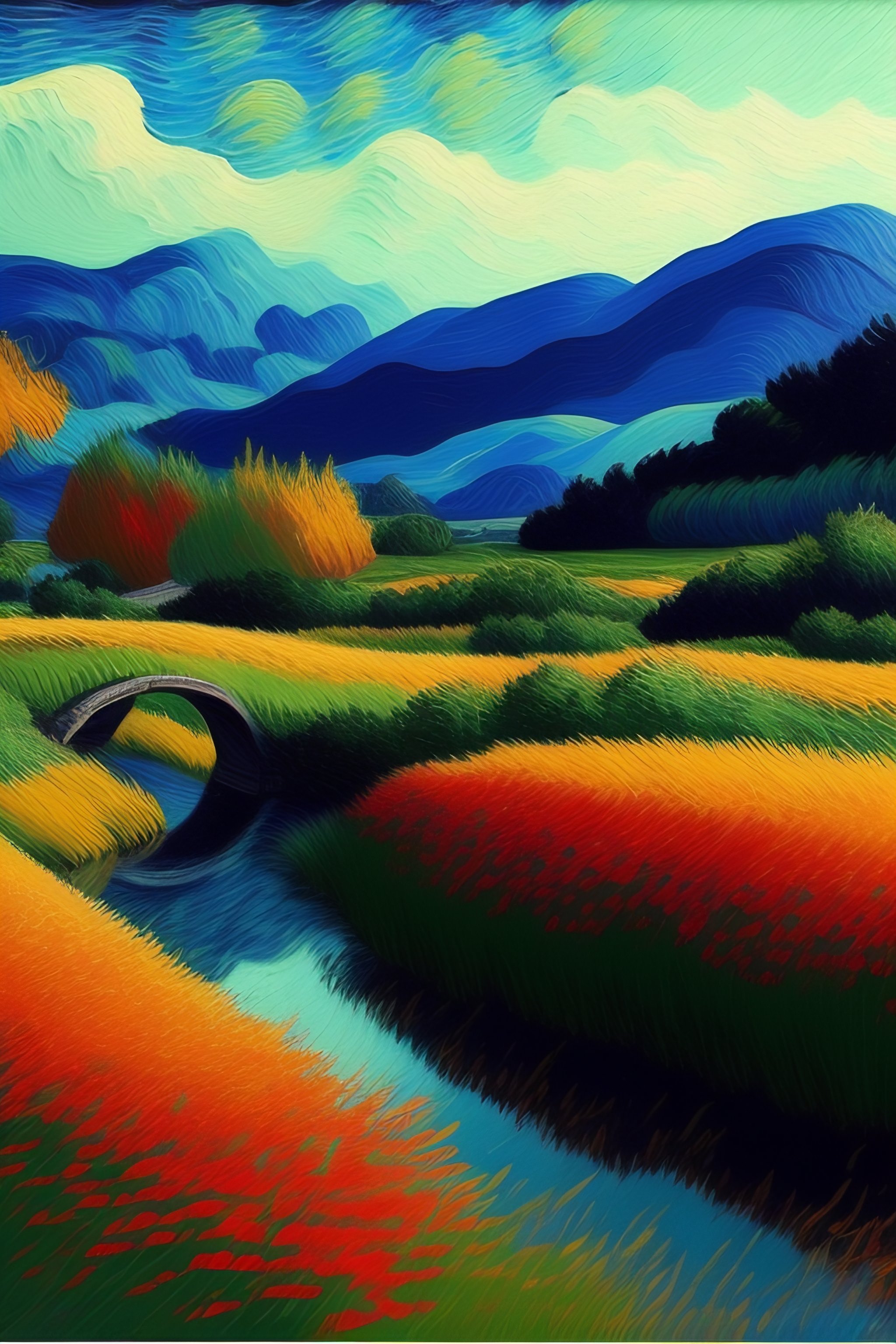 Lexica - Landscape Van gogh