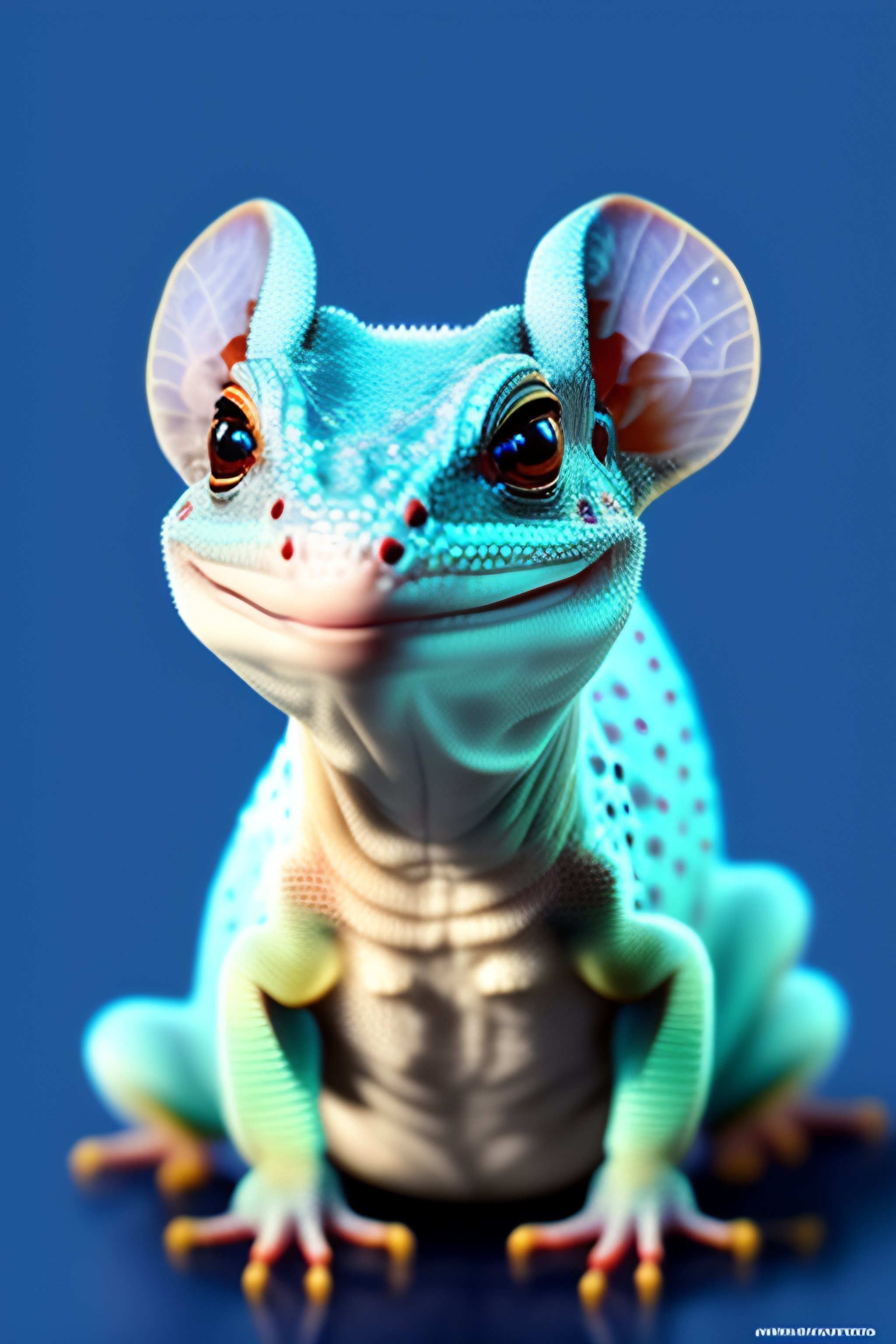 Lexica - An upright, light-blue gecko, in the style of Disney's Frozen ...