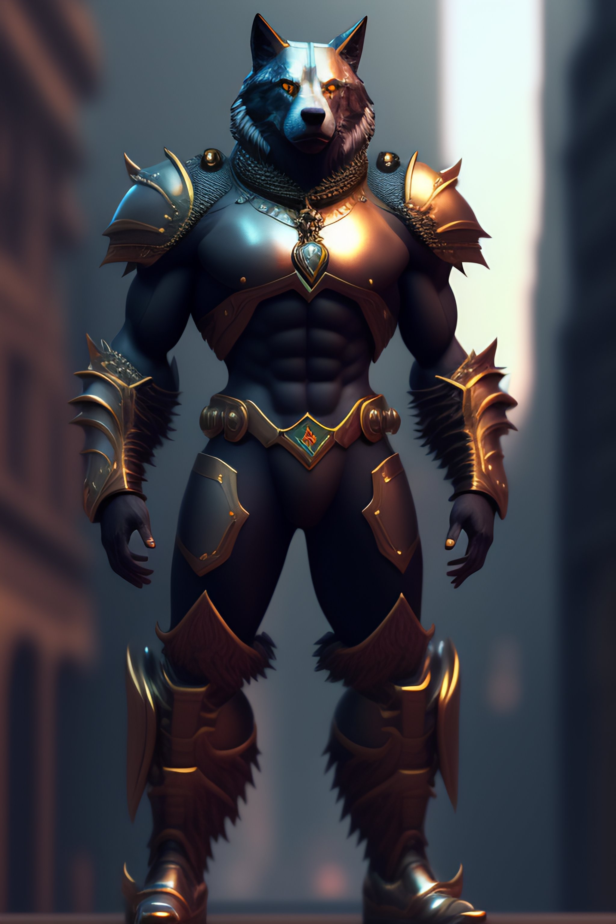 Lexica - Wolfman, full body cinematic style digital art render with ...