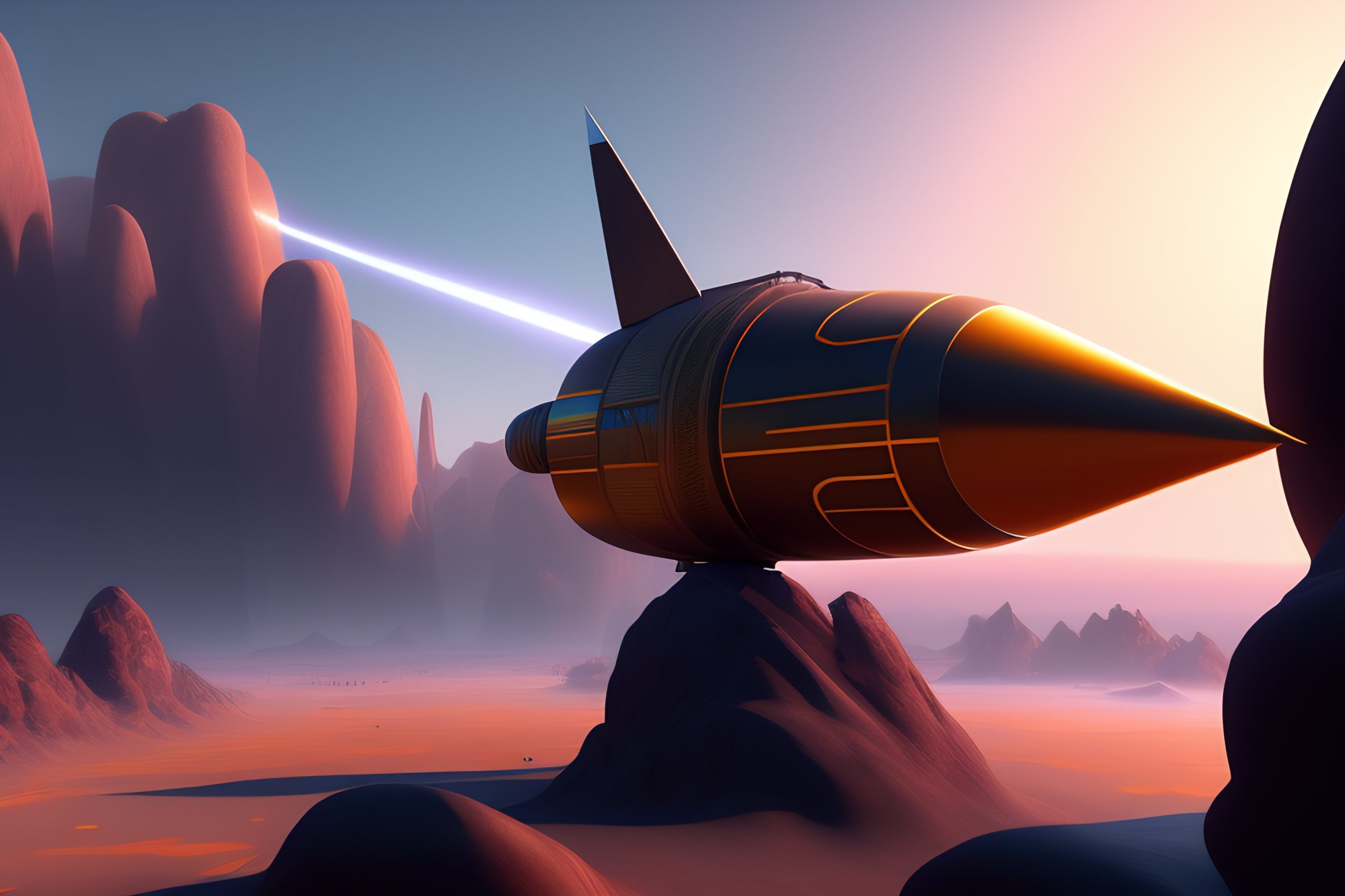 Lexica - A pixar style highly detailed matte painting of a rocket ...