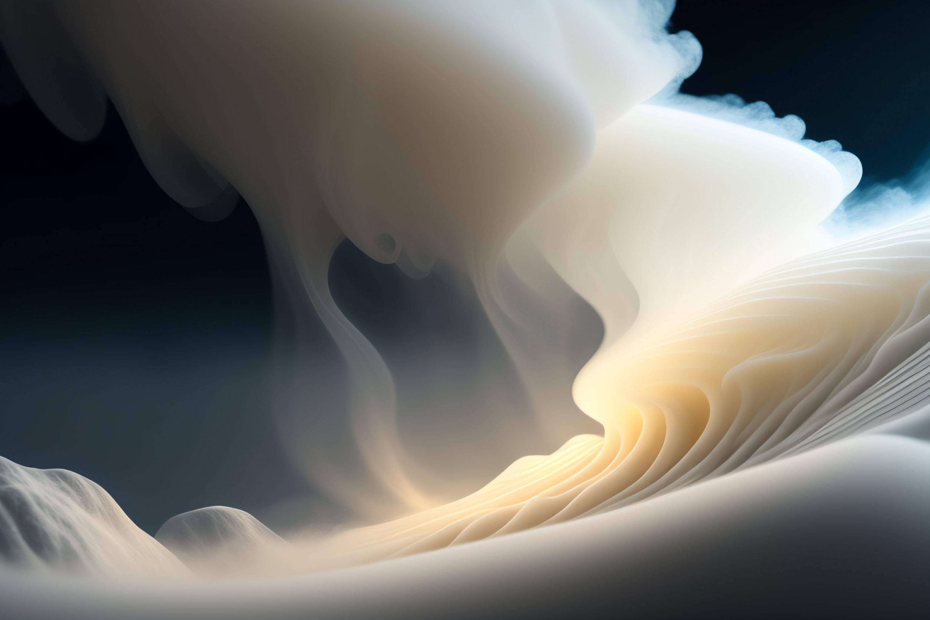 Lexica - Ultra detailed of flowing ivory, covered with billowing smoke ...