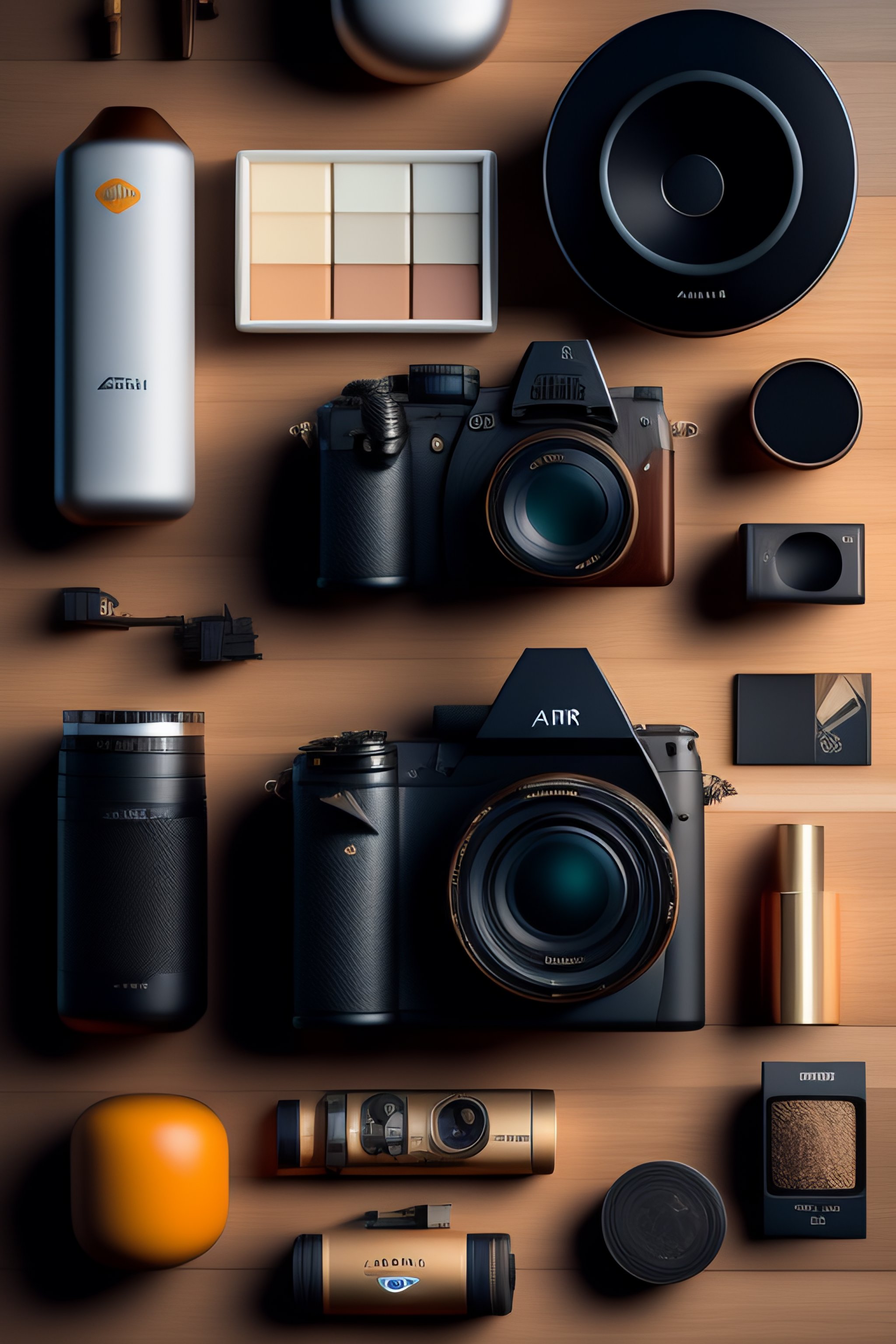 Lexica - Arri Amira cinema camera, knolling, flat lay, natural ...