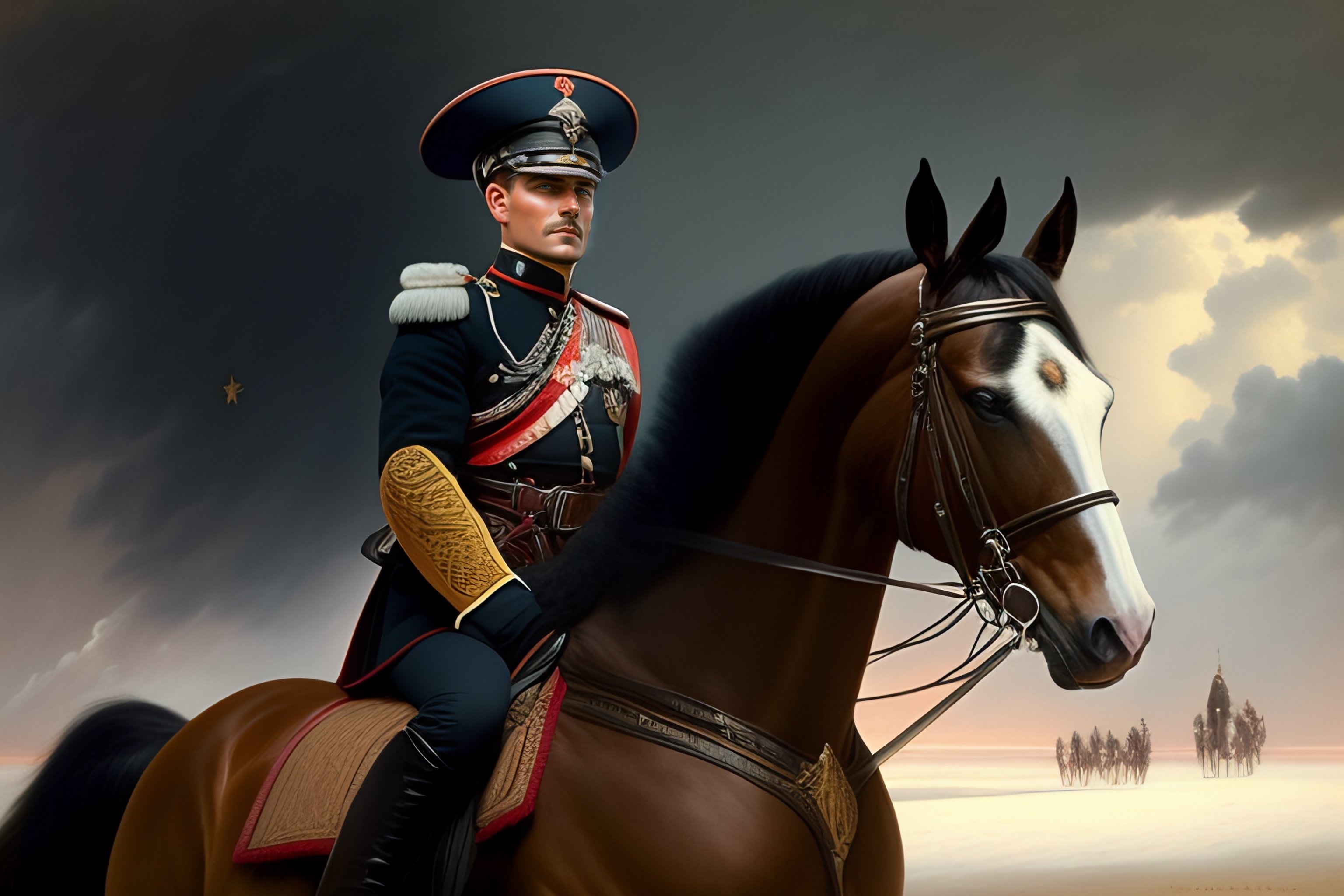 Lexica - A portrait of White guard impreial russian officer, 1917 ...