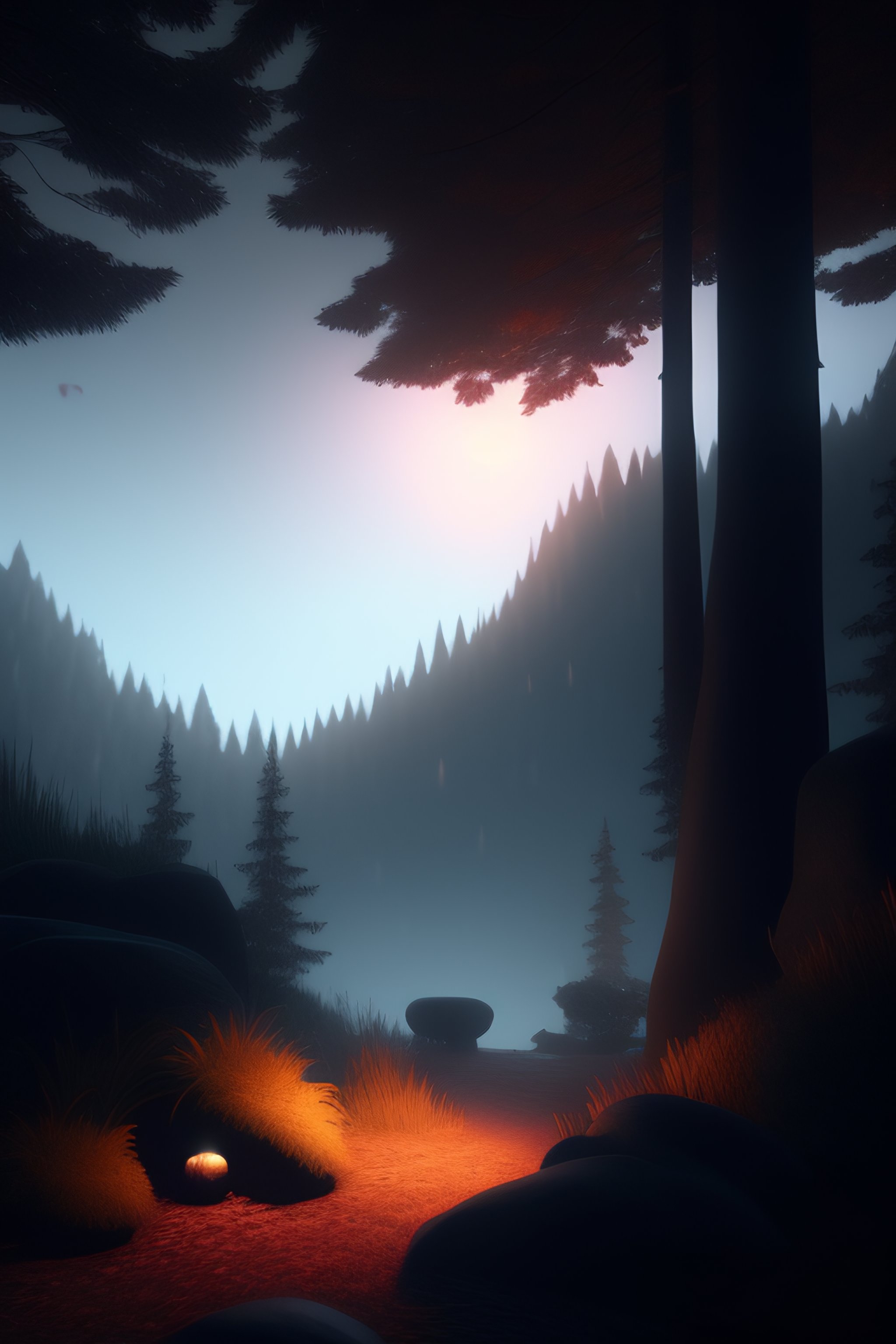 Lexica - Dark night, terrifying fantasy black forest, shadows, epic ...