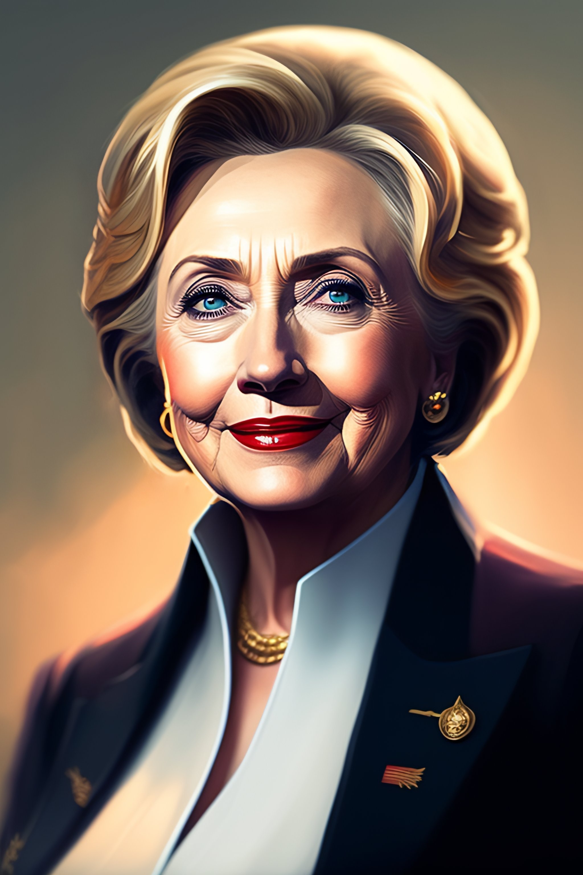 Lexica - Hillary clinton by greg rutkowski, featured on artstation