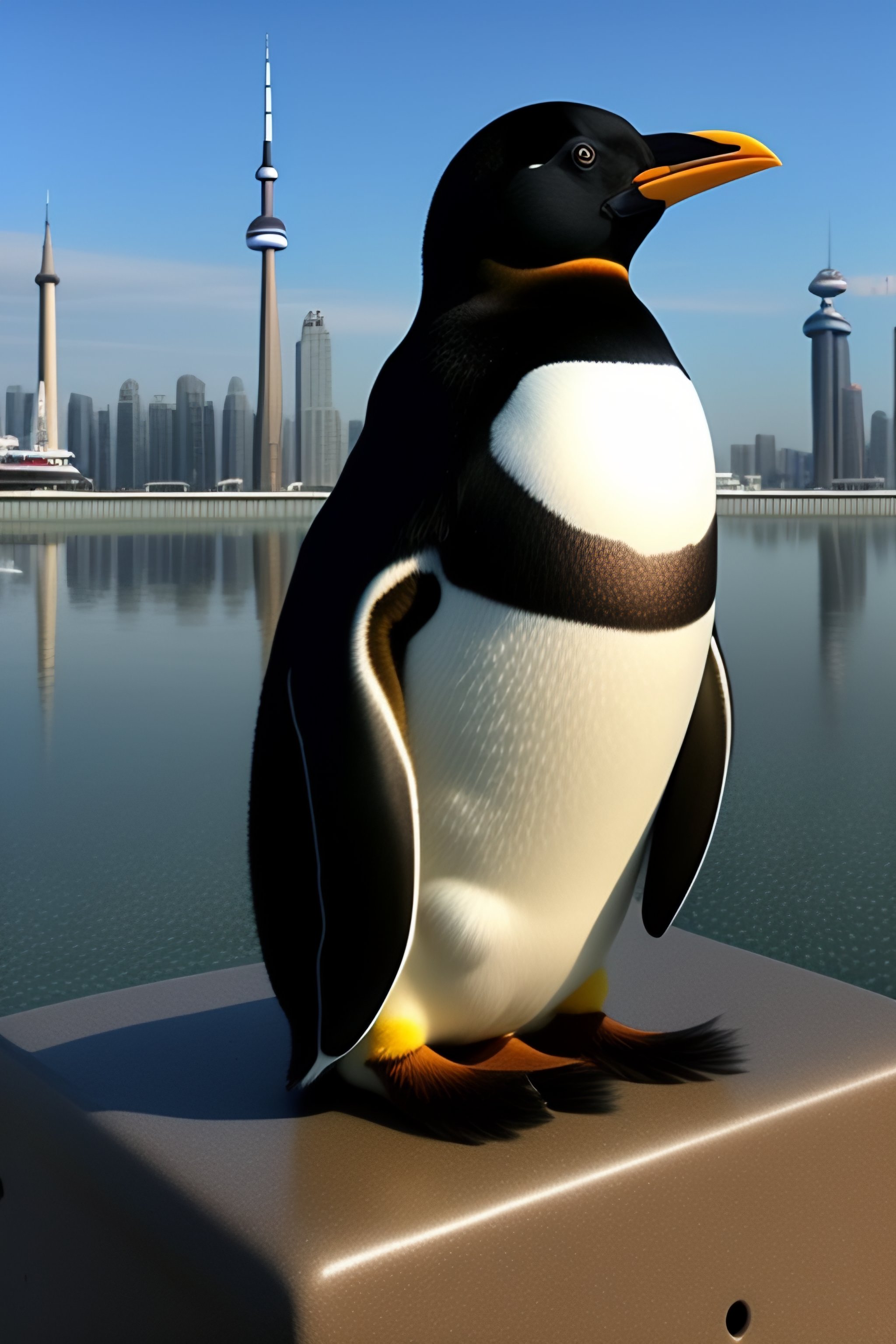 Lexica - Pinguin visiting the CN tower