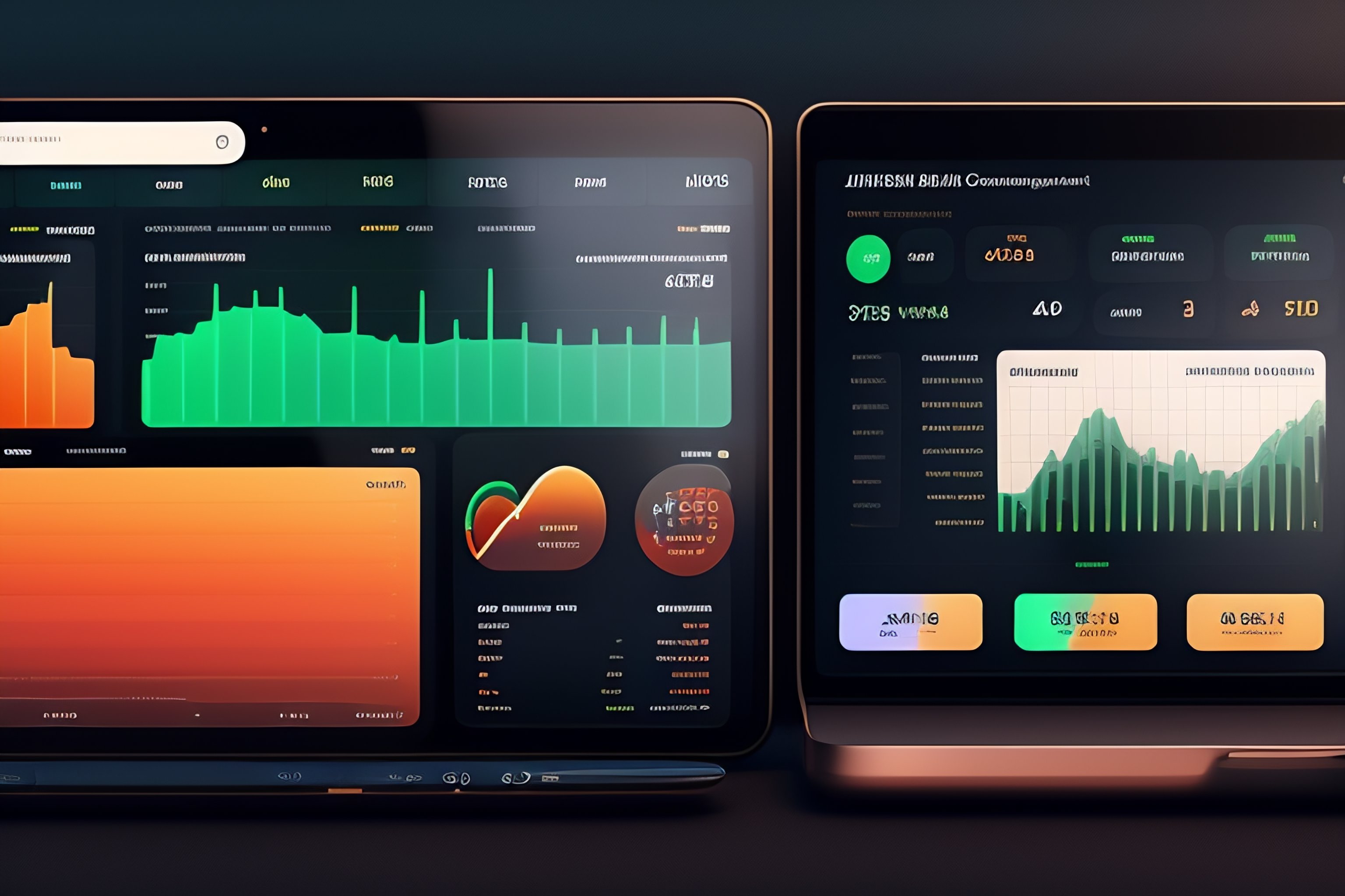 Lexica - Web Dashboard to check kpis 3d, high detail, clay style