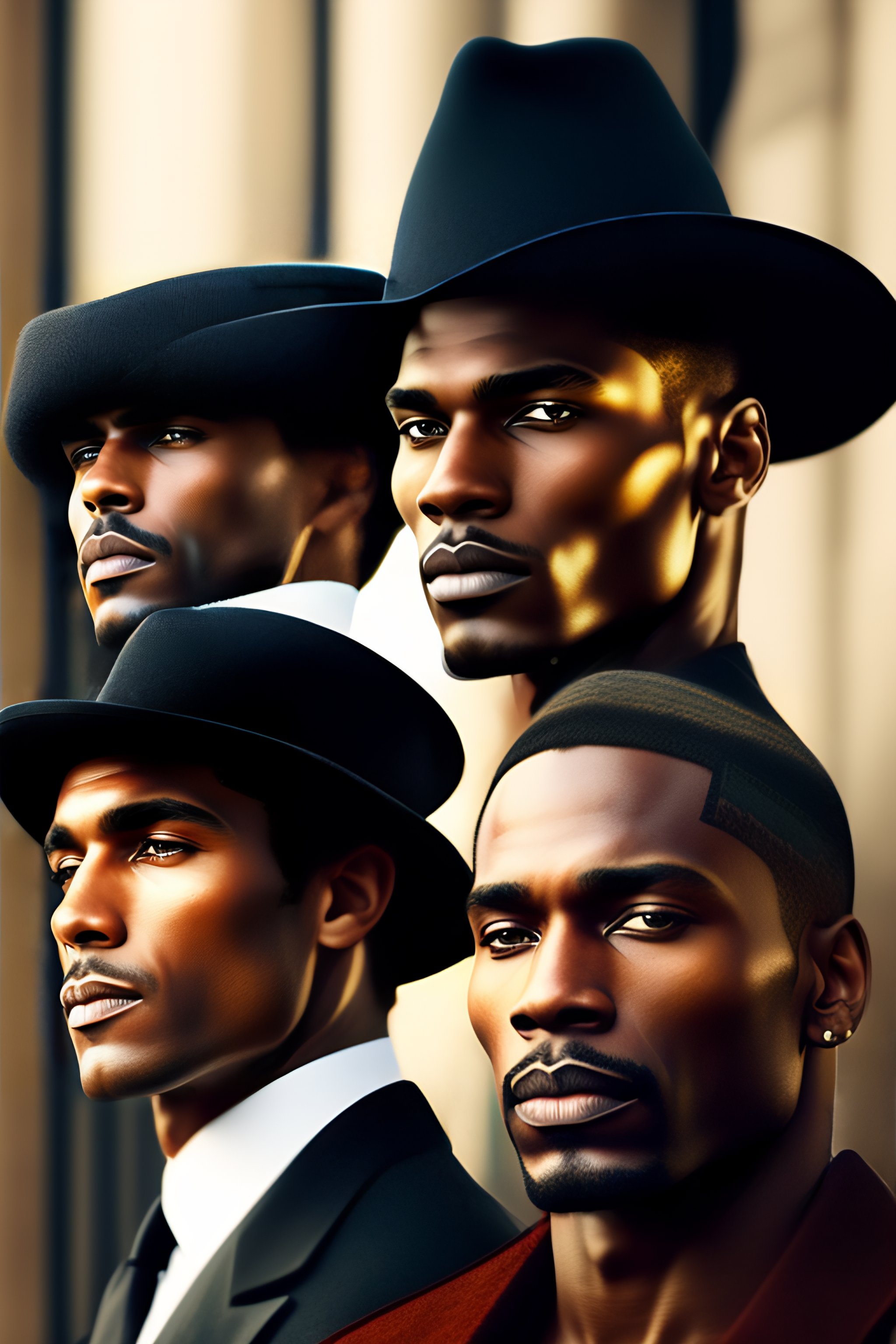 Lexica - Serous men in small hats