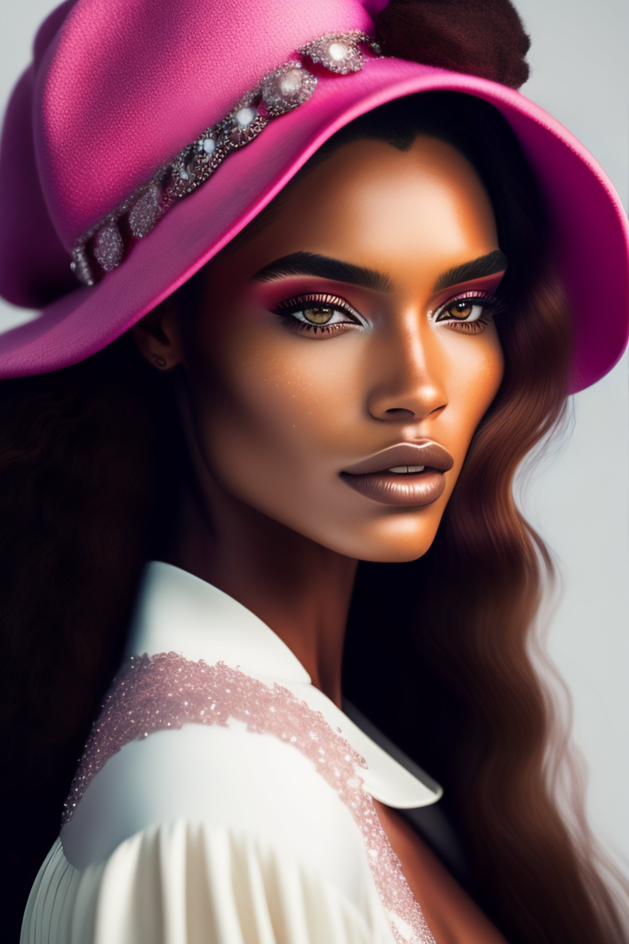 Lexica - A photo close-up of a beautiful long haired woman with light ...