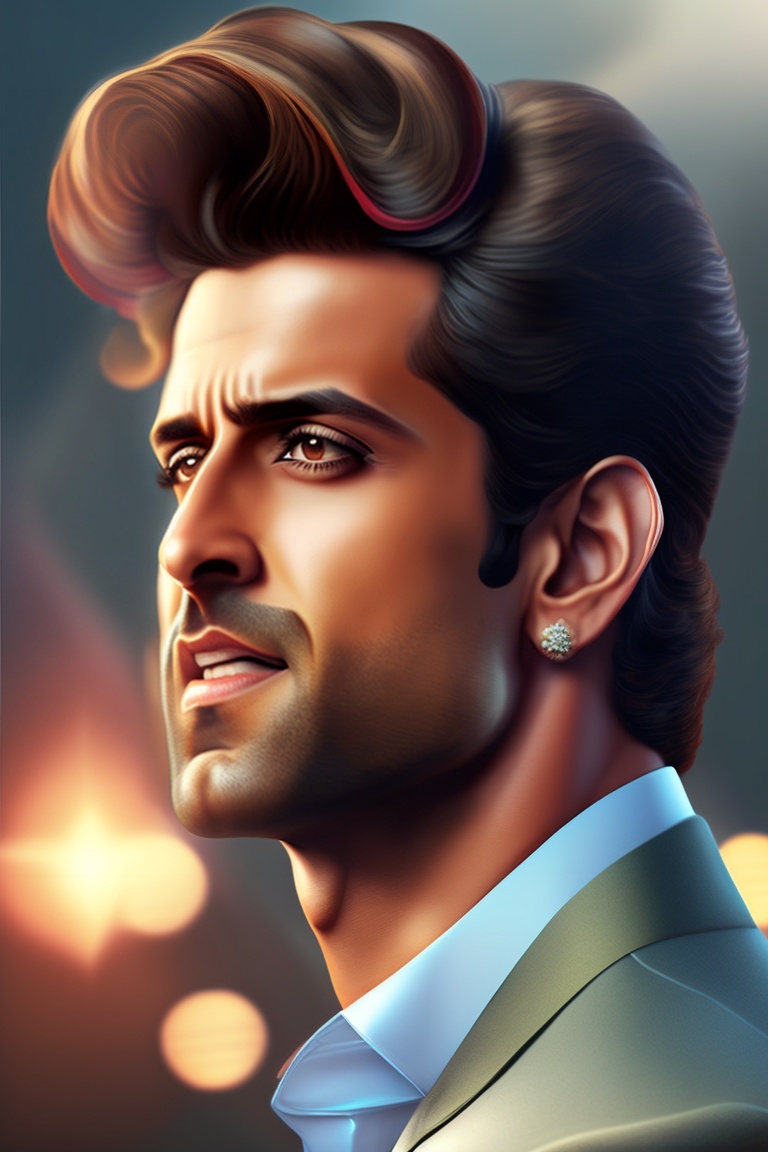 Lexica - Hrithik roshan,front face,angry