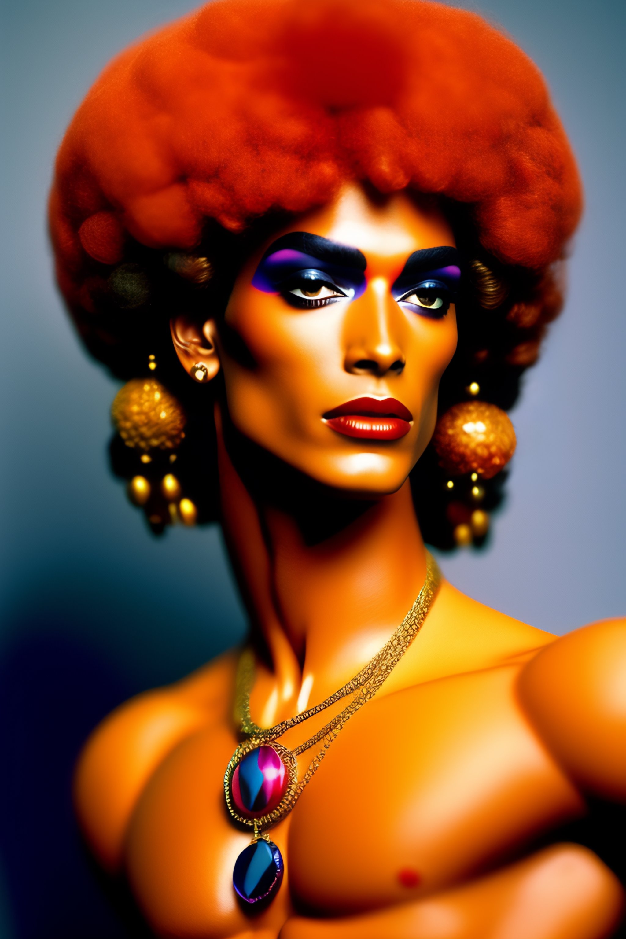 Lexica - 80s Boy George as a Ken doll, dreadlocks, delicate makeup ...