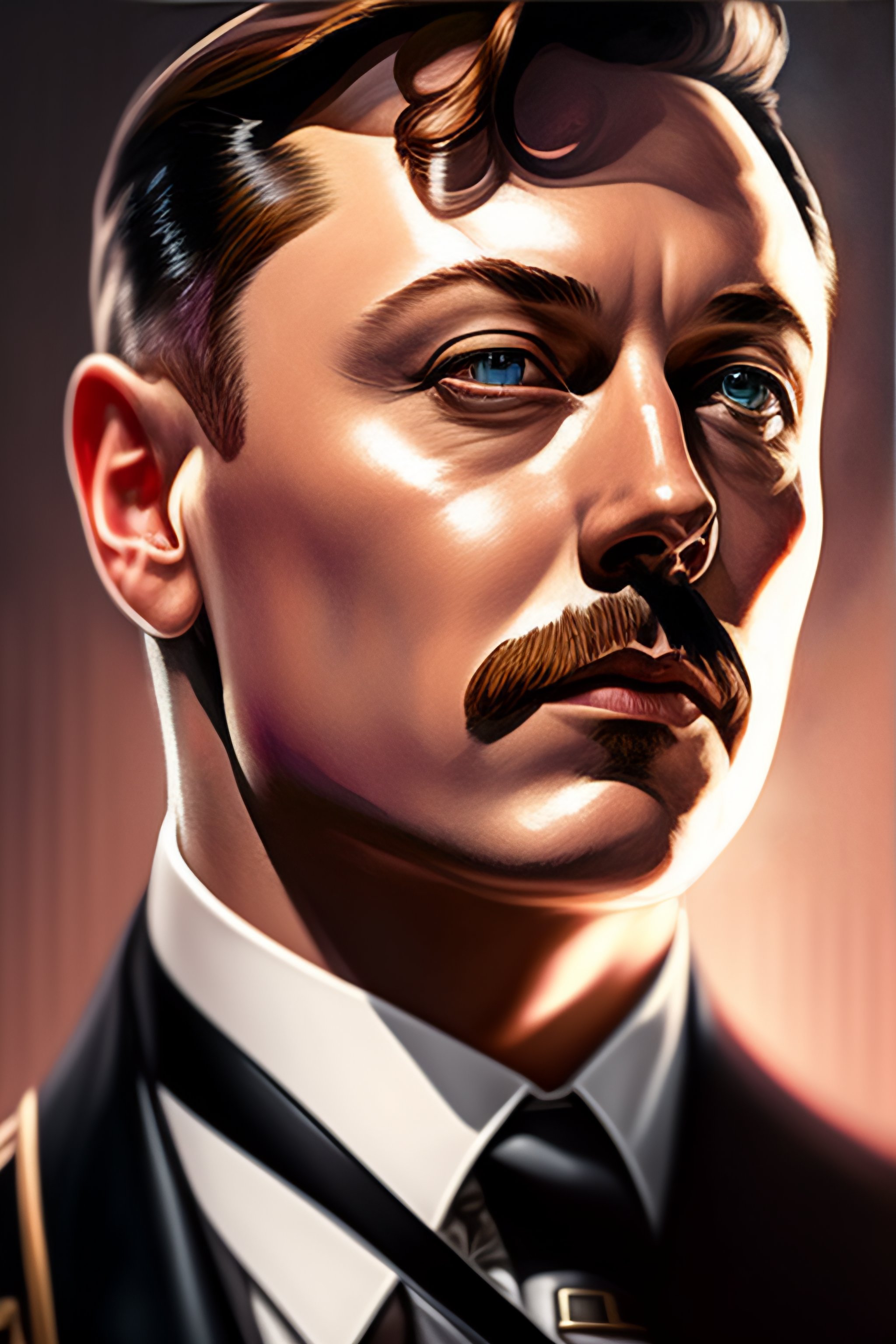 Lexica - Elon musk as hitler, realistic portrait, symmetrical, highly ...
