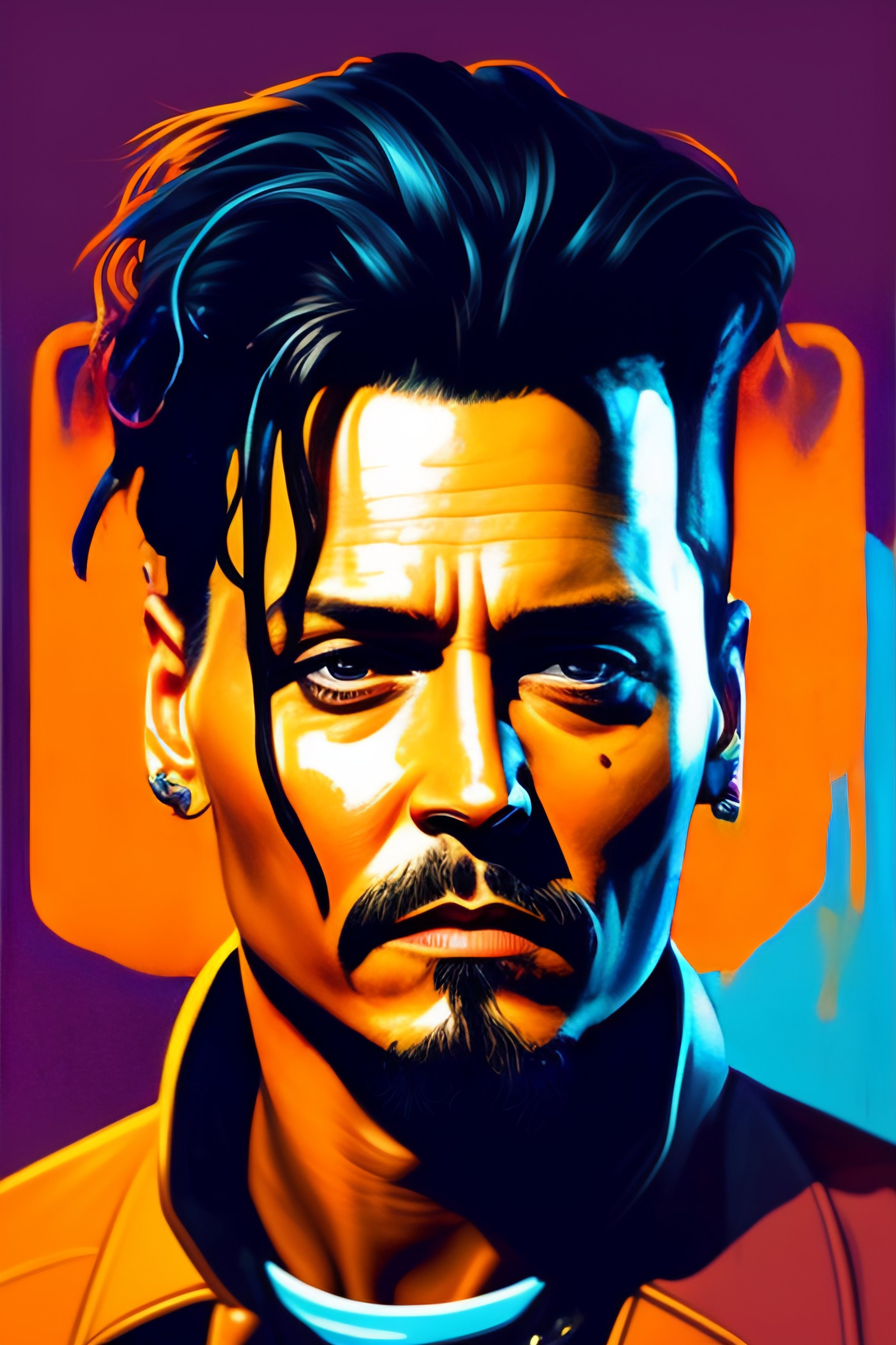 Lexica - Highly detailed delirium face portrait of johnny depp in ...