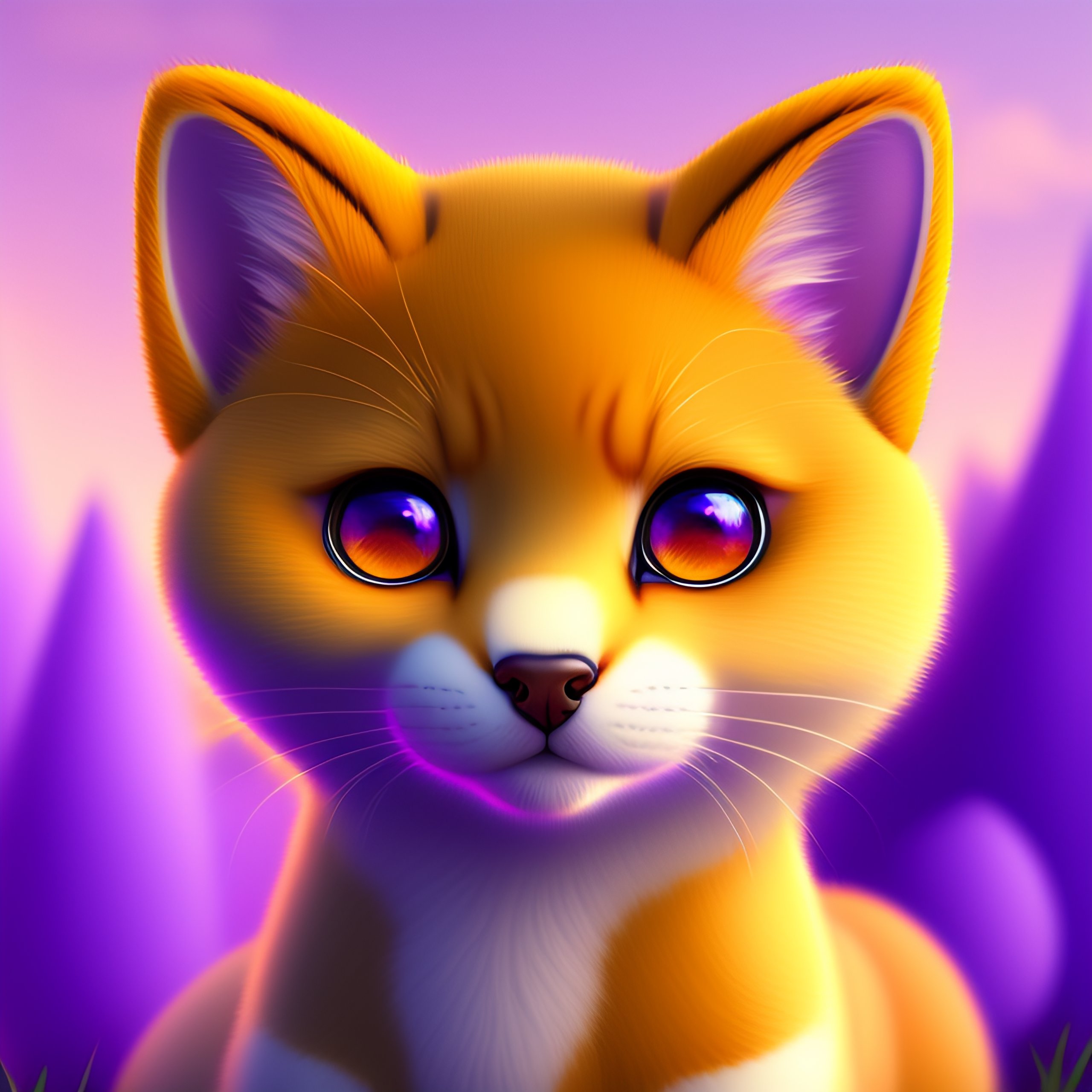 Lexica - A furry with lavender and yellow fur digital art cute anime ...