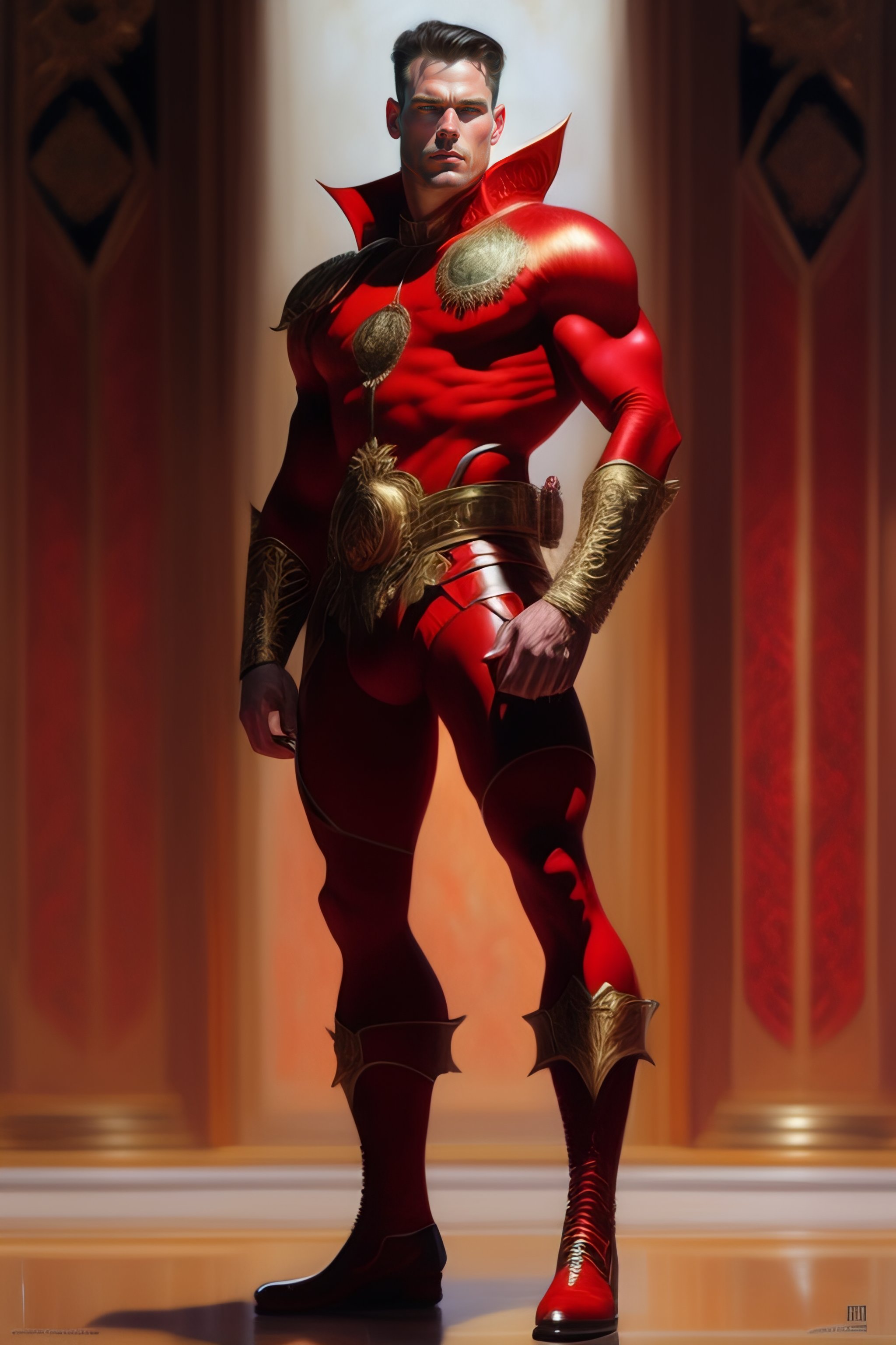 Lexica - Full body shot the red devil male portrait art by donato ...