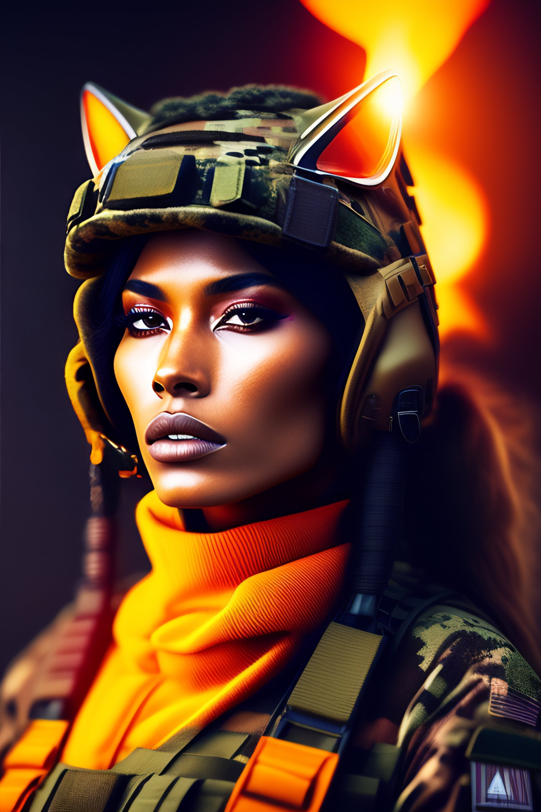 Lexica - Cat soldier, army tactical west, AK47, fire, 8k resolution ...