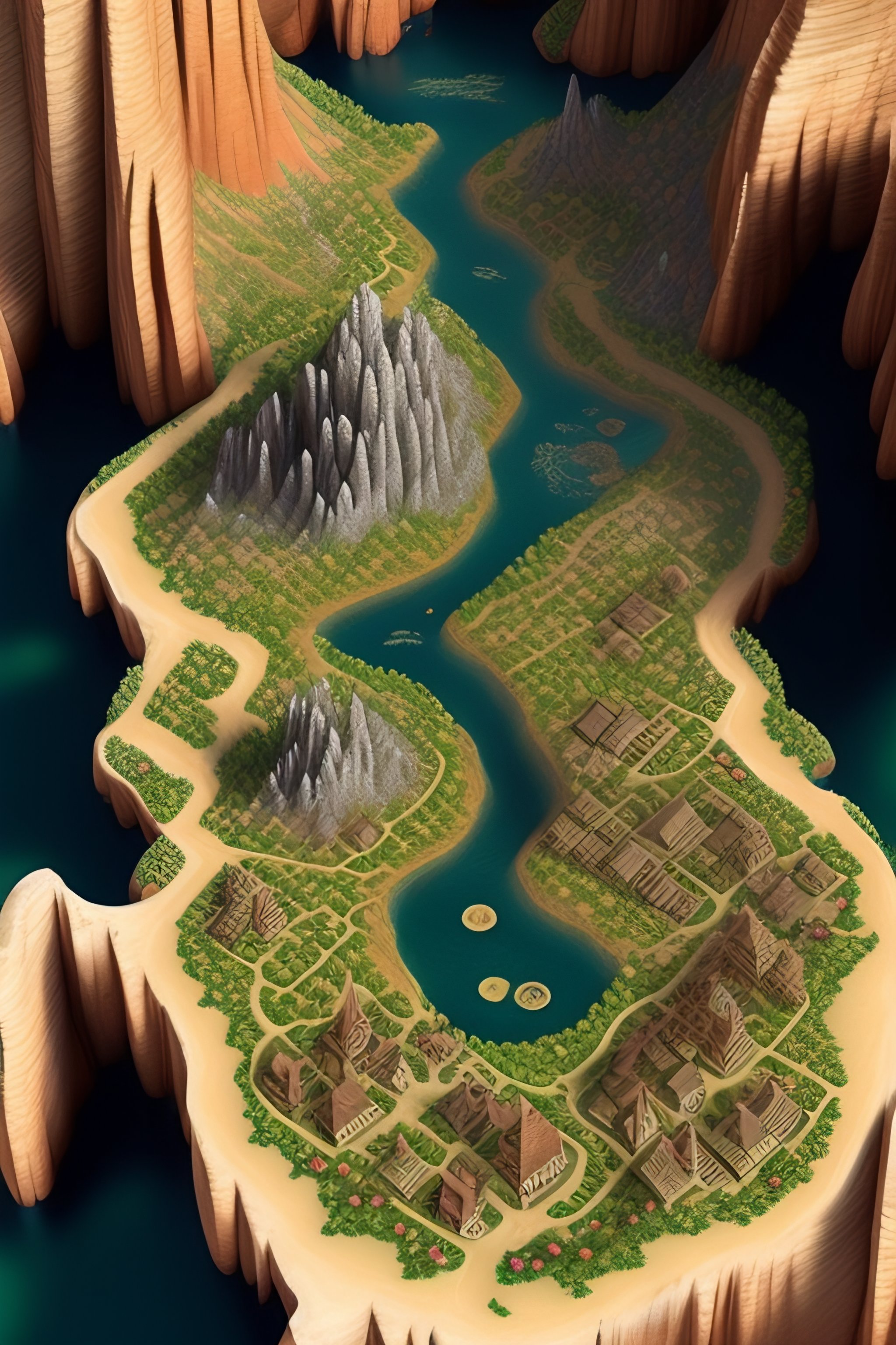 Lexica - Cartographer map, country , tabletop map, cities, towns, caves ...