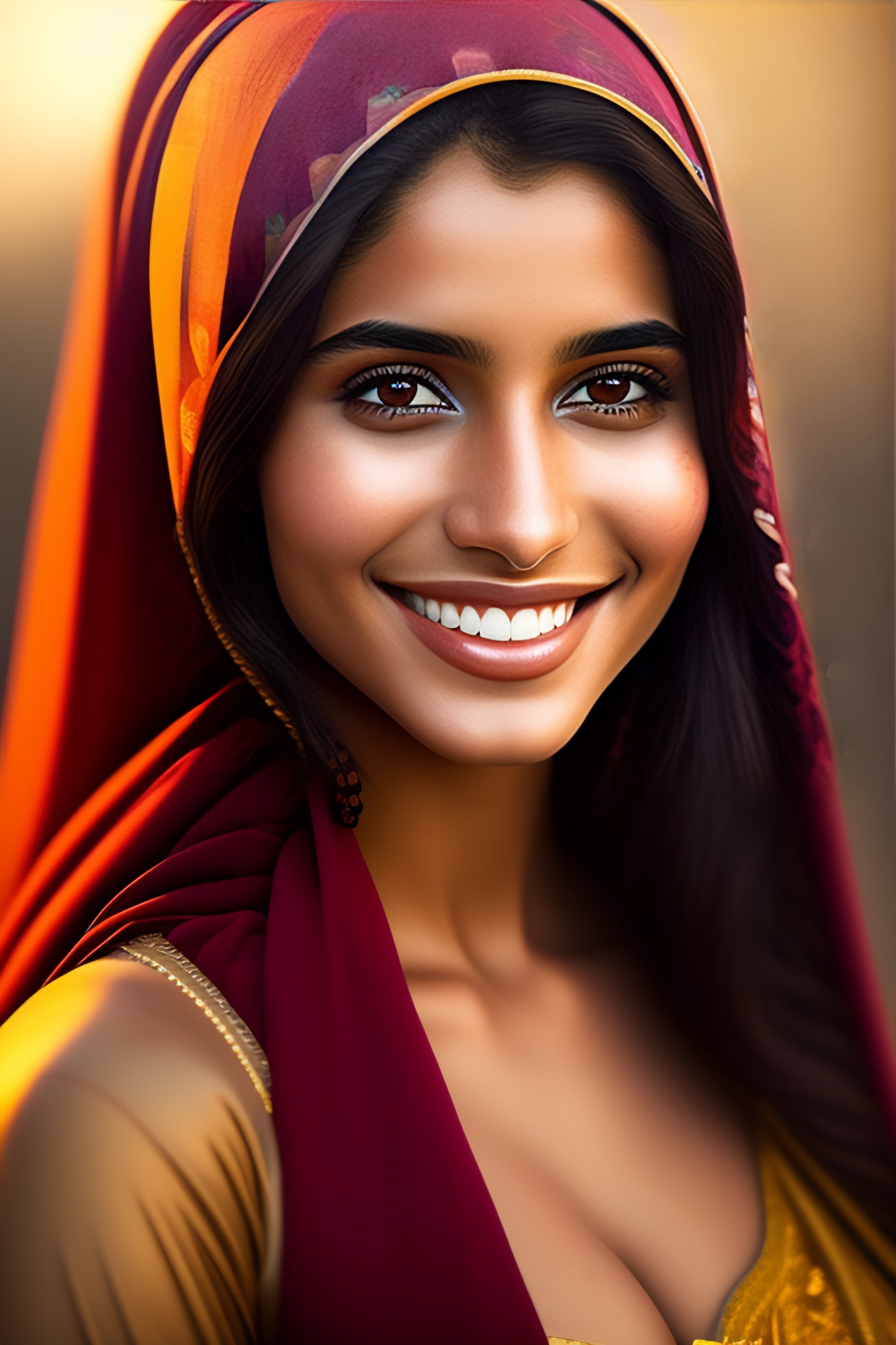 Lexica - Portrait of a uniquely pretty 20 year old Muslim girl ...