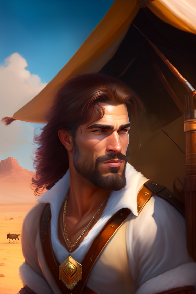 Lexica - A full body portrait of a beautiful soldiers quarter bedouin ...