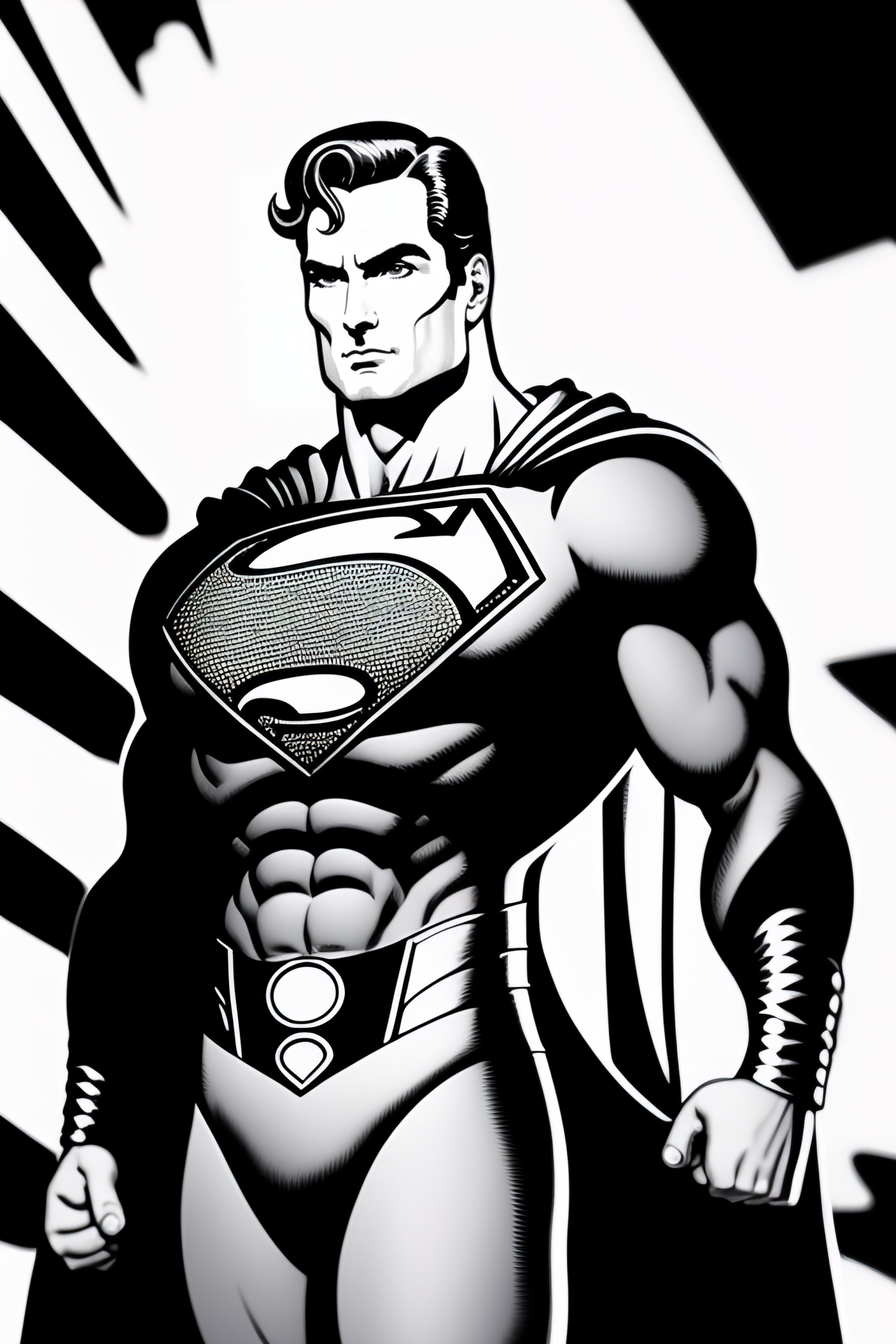 Lexica - Simple line drawing of superman changing into costume