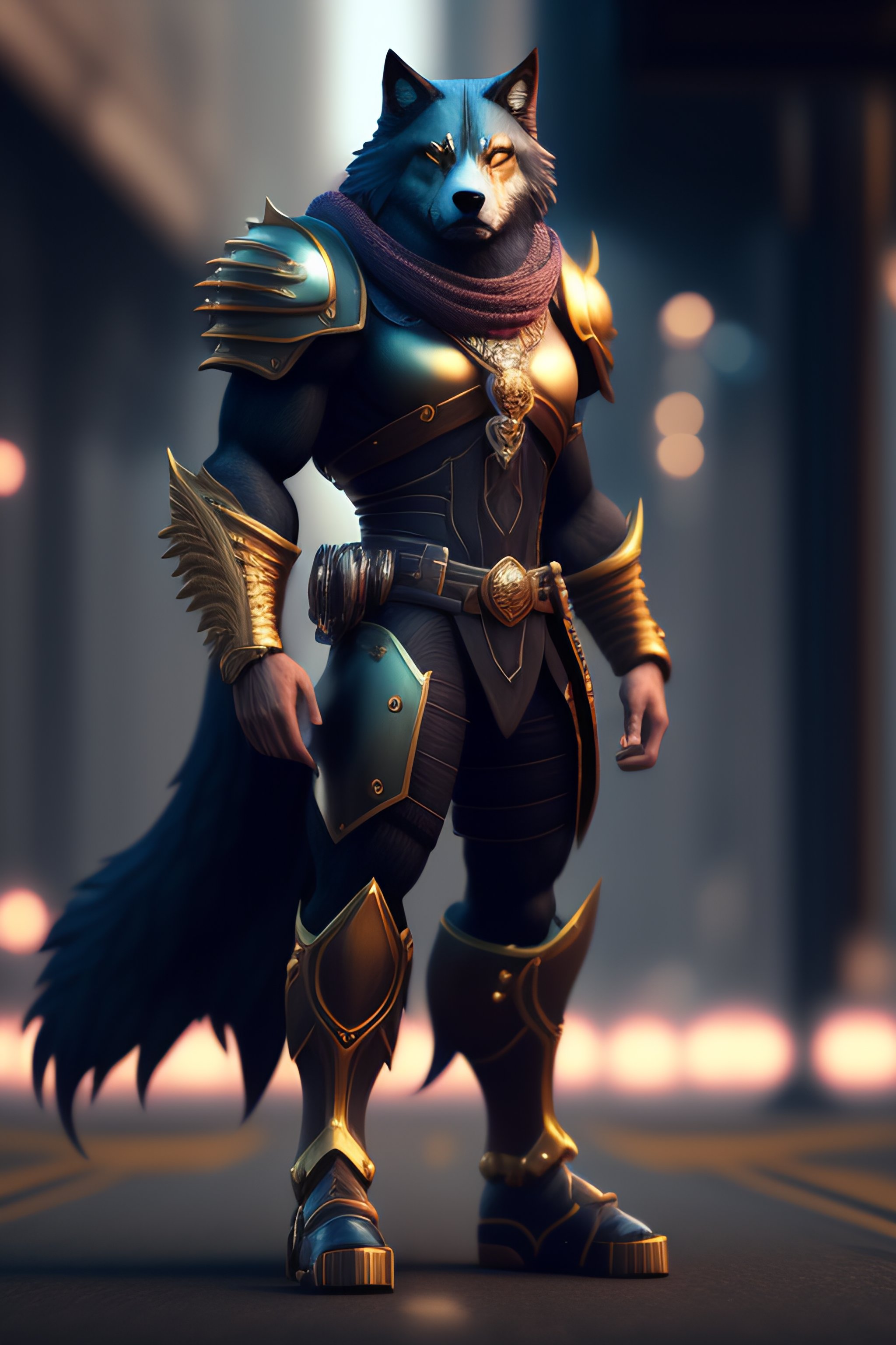 Lexica - Wolfman, full body cinematic style digital art render with ...