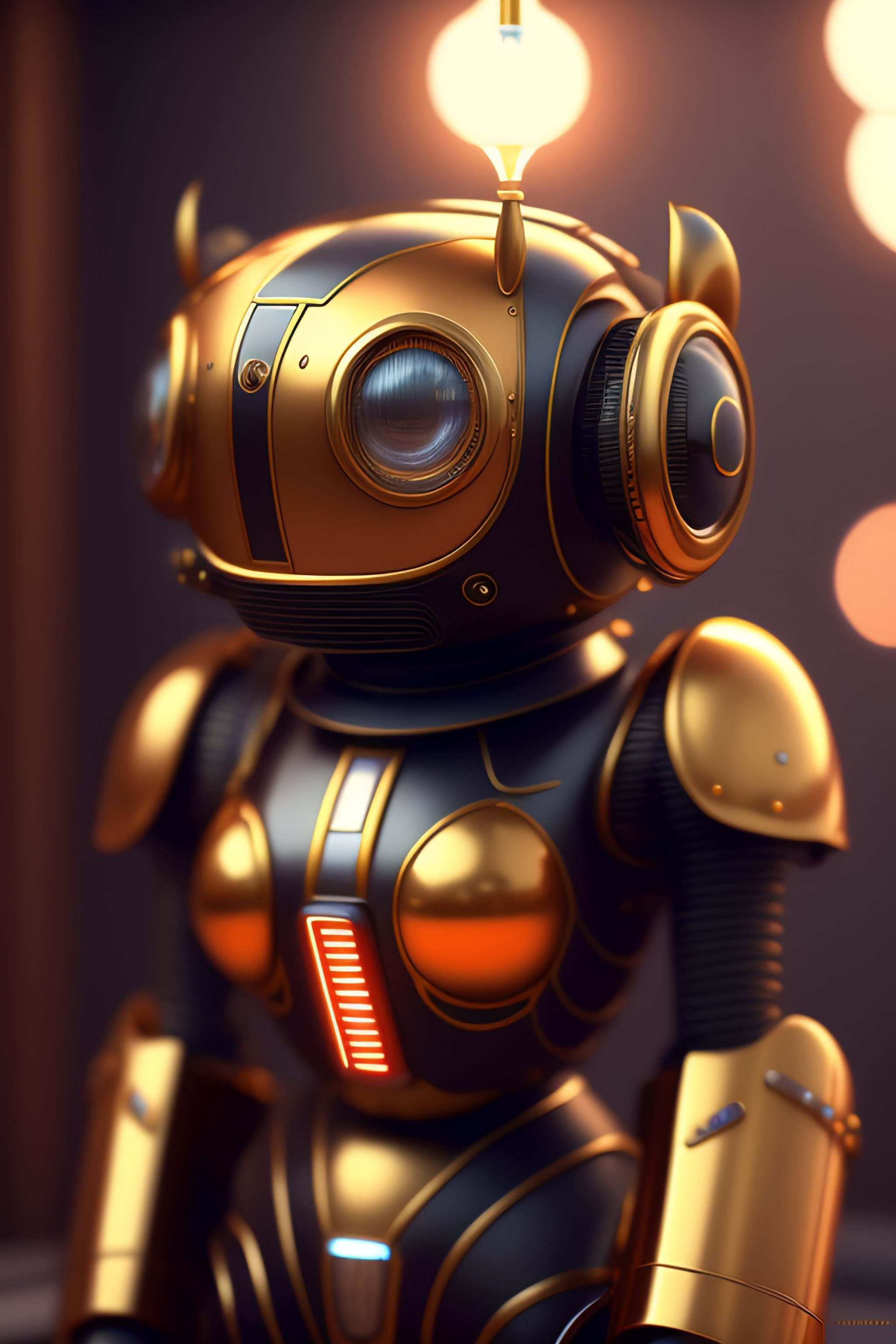 Lexica - Electronik robot and ofice, steampunk ,unreal engine, art deco ...
