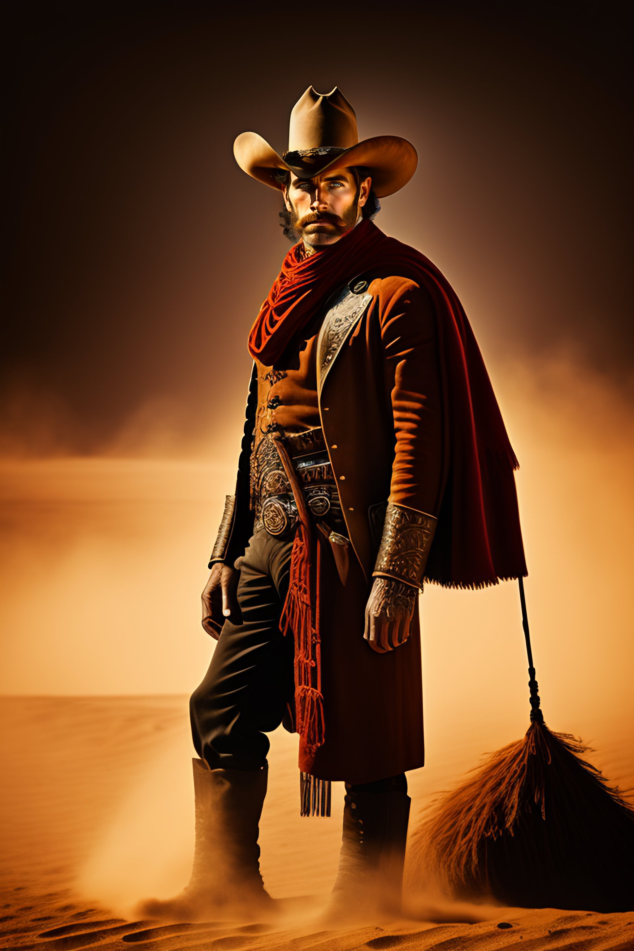 Lexica - Portrait of a cowboy in a spaghetti western background ...