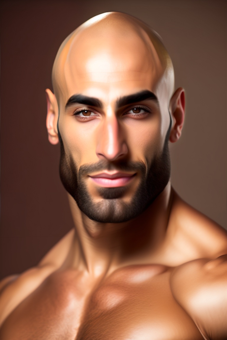 Lexica - Close-up portrait, 30-year-old man, bodybuilder, big, arab ...