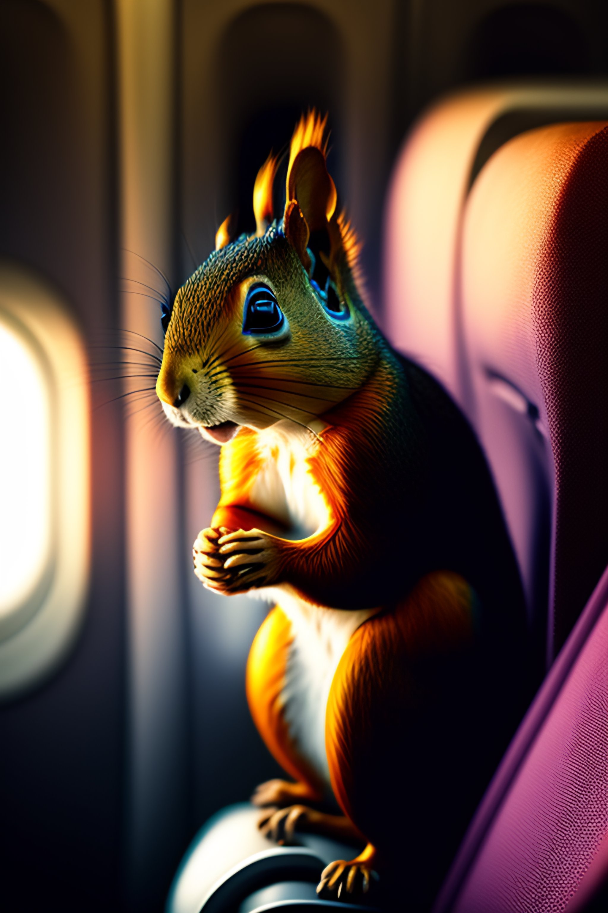 Lexica - Squirrel on plane