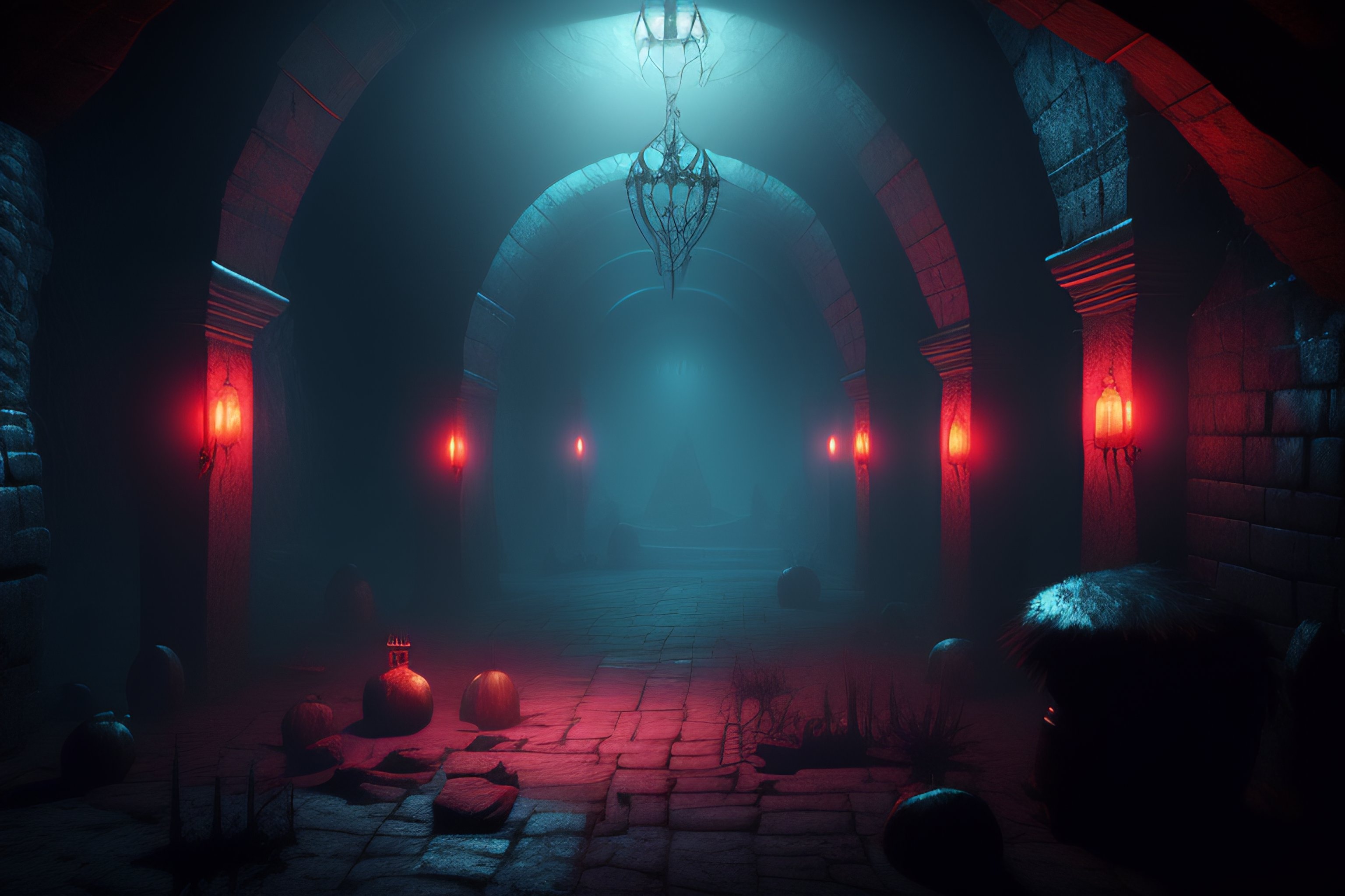 Lexica - "Generate an image of a dark, eerie, and unsettling scene set ...