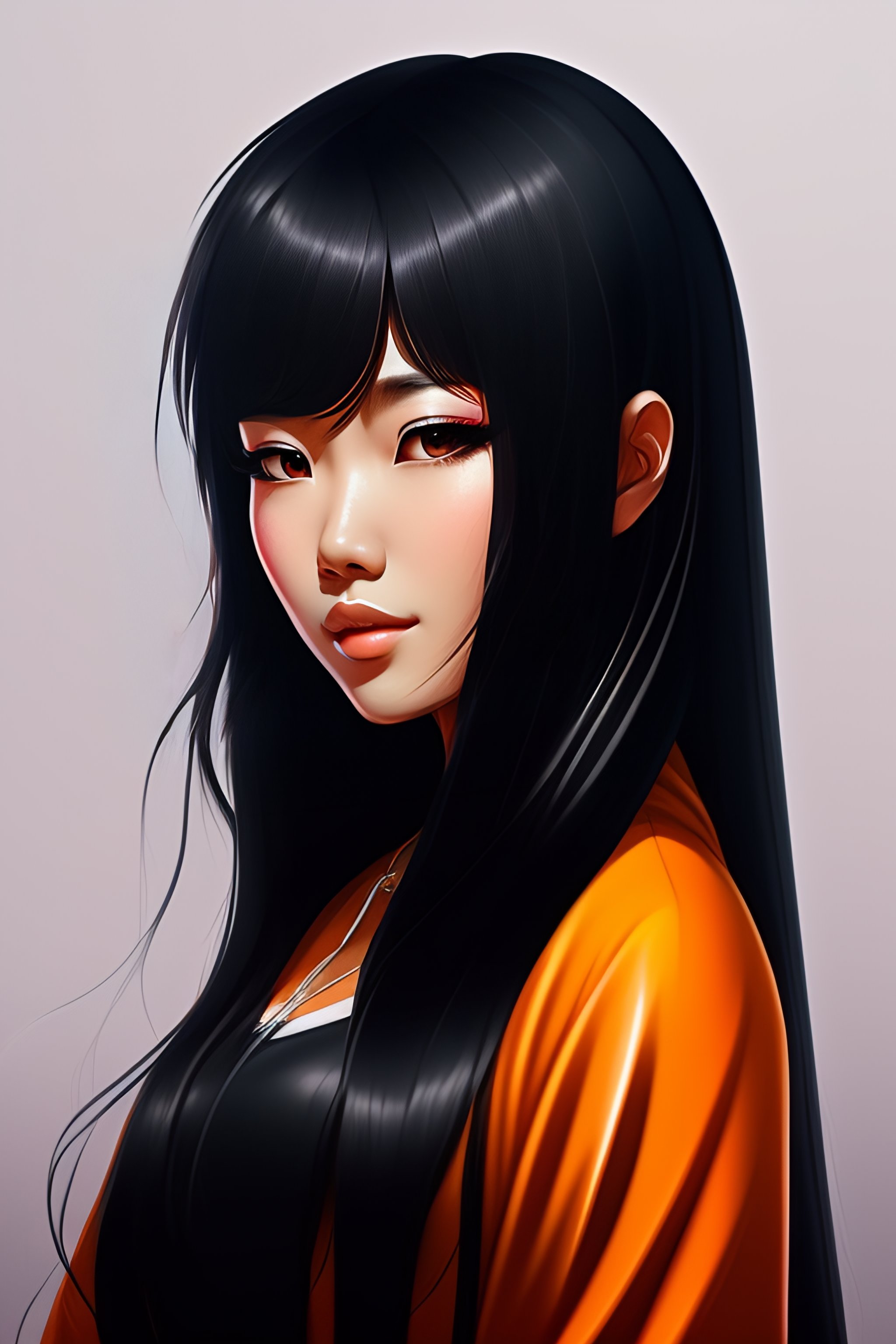 Lexica - Portrait of a beautiful LAOTIAN girl with very long hair and ...